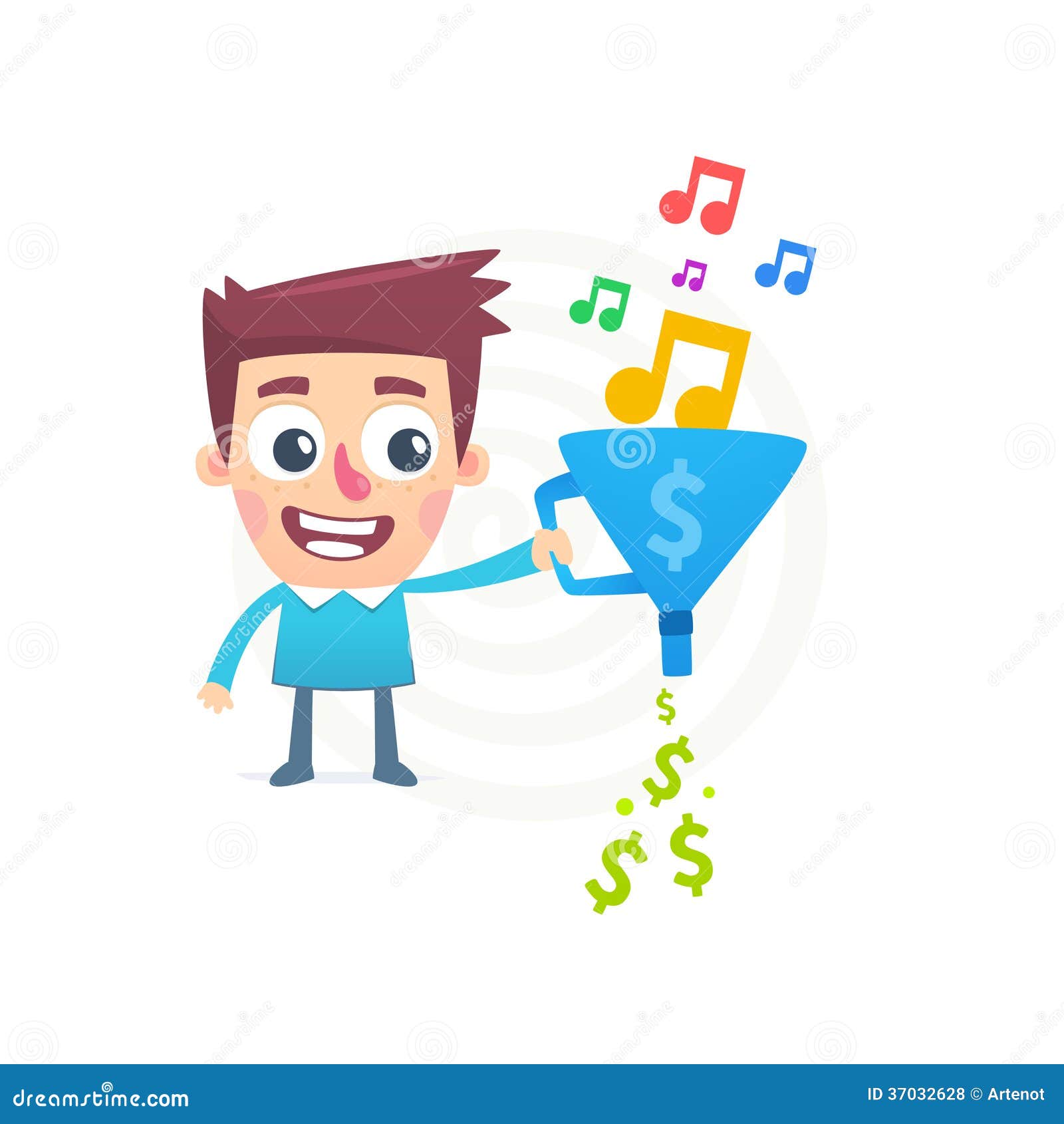 Successful composer stock illustration. Illustration of convert - 37032628