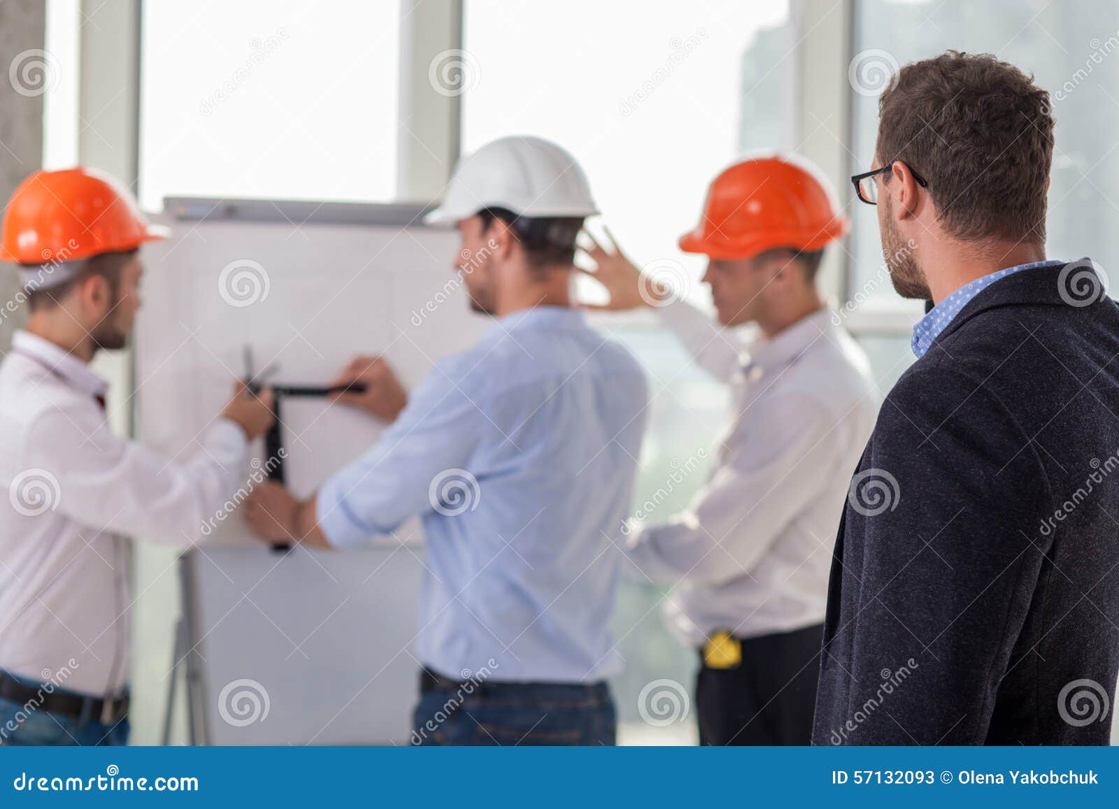 Successful Construction Team is Working on a Stock Image - Image of ...