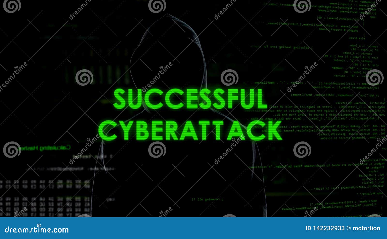 Successful Cyberattack Message, Hacker Getting Access To System, Privacy Attack Stock Image ...