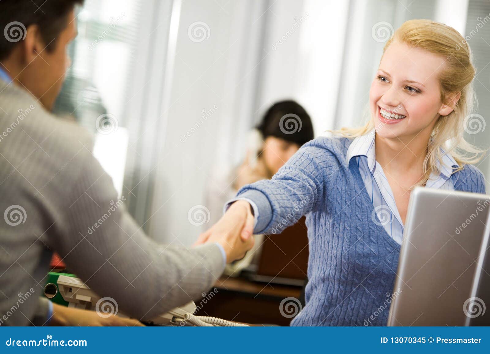 Successful deal stock image. Image of commerce, blue - 13070345