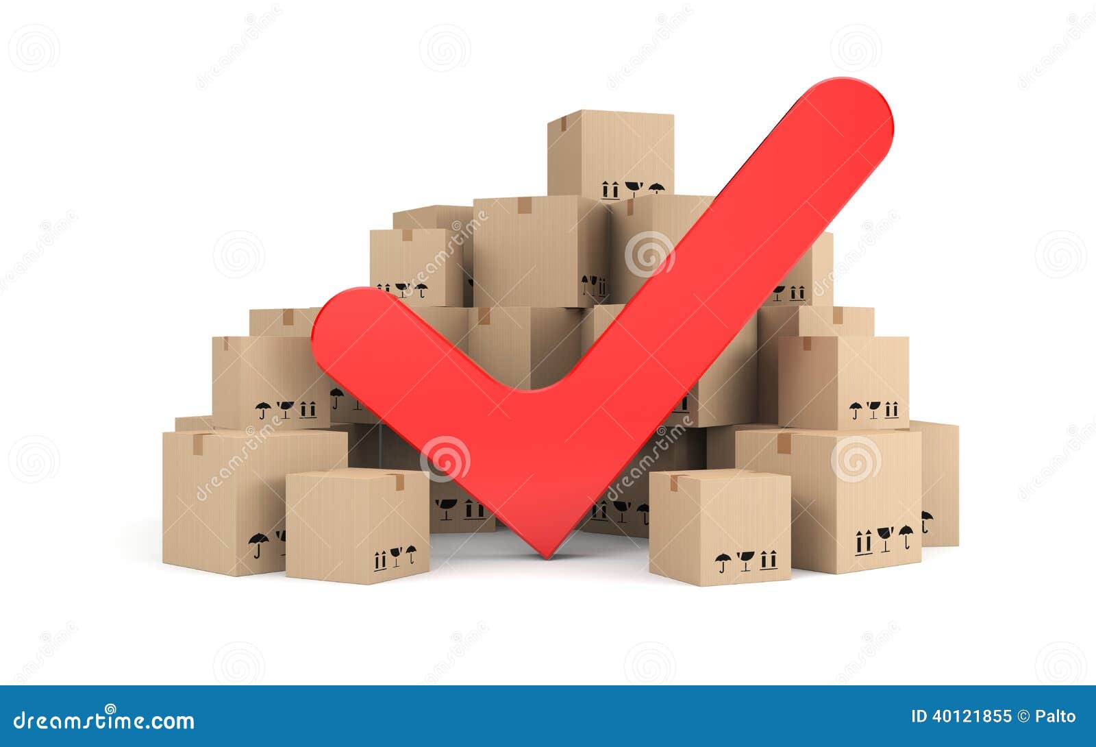 Successful delivery stock illustration. Illustration of fragile - 40121855