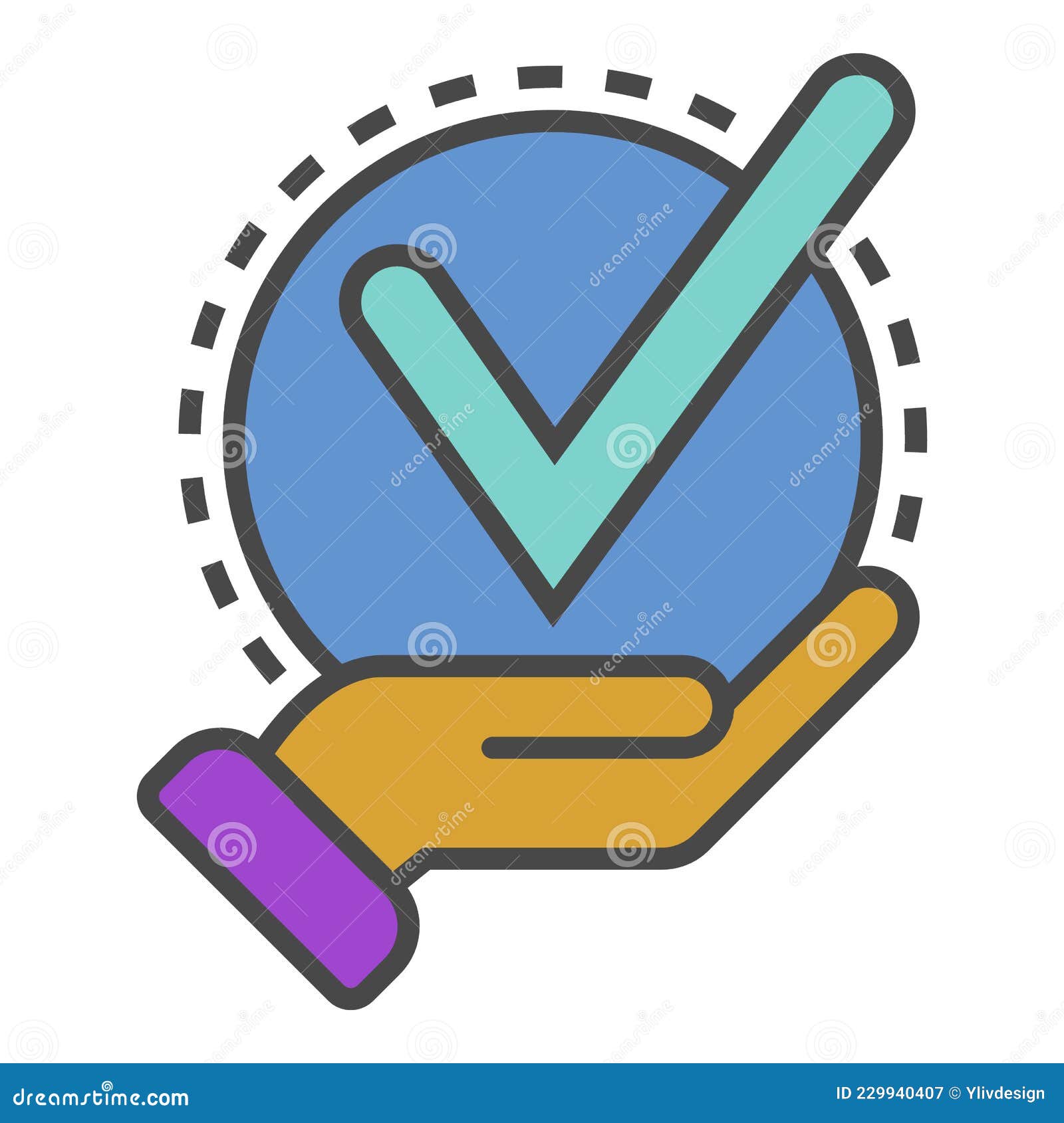 Successful Delivery Icon Color Outline Vector Stock Vector ...