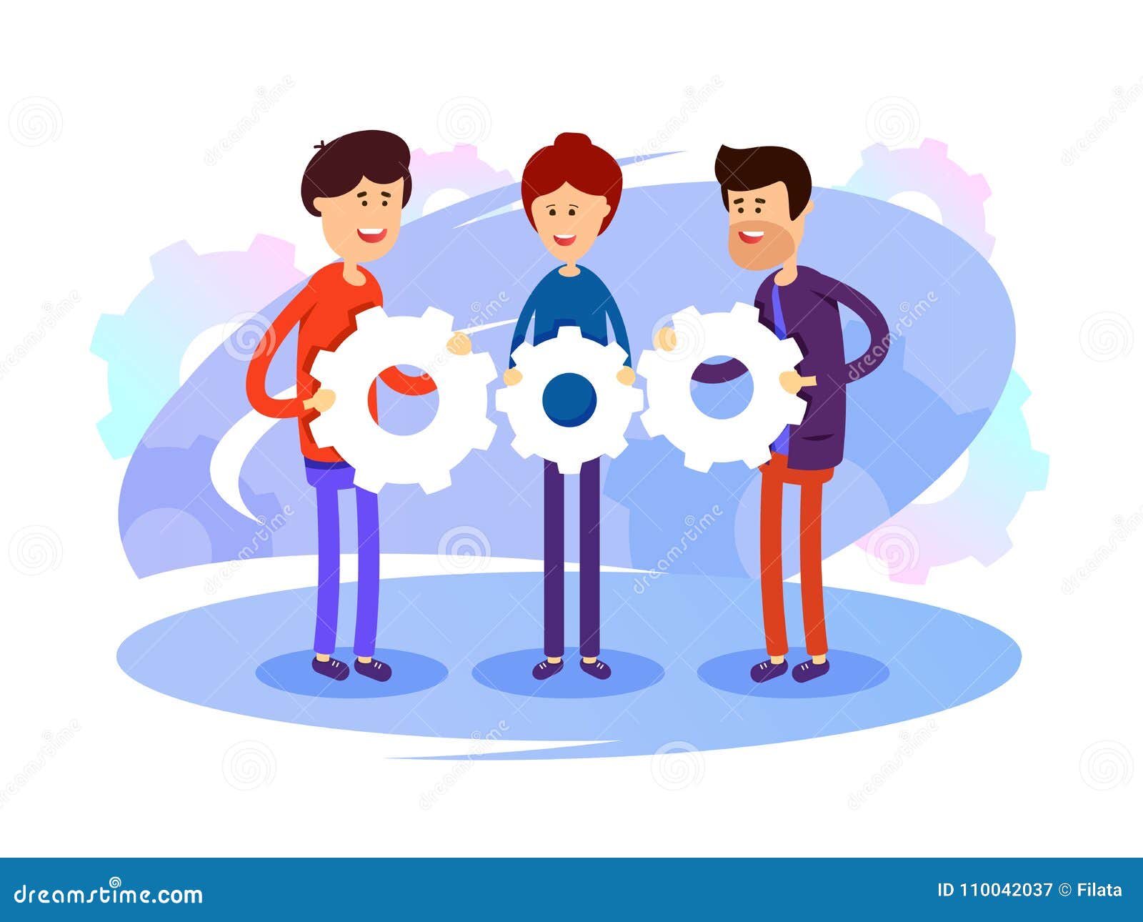Successful Development Team Stock Vector - Illustration of element ...