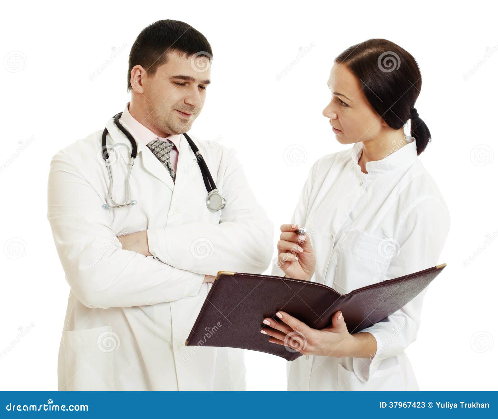 Successful Doctors Discussing Something. - Stock Image Stock Image ...