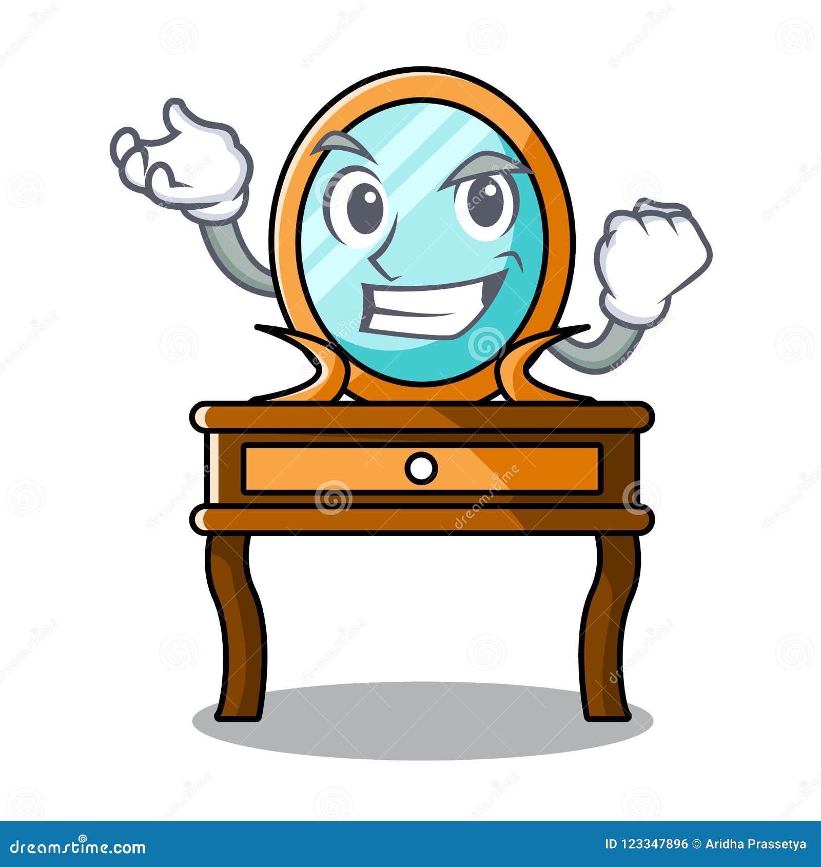 Successful Dressing Table Character Cartoon Stock Vector - Illustration ...