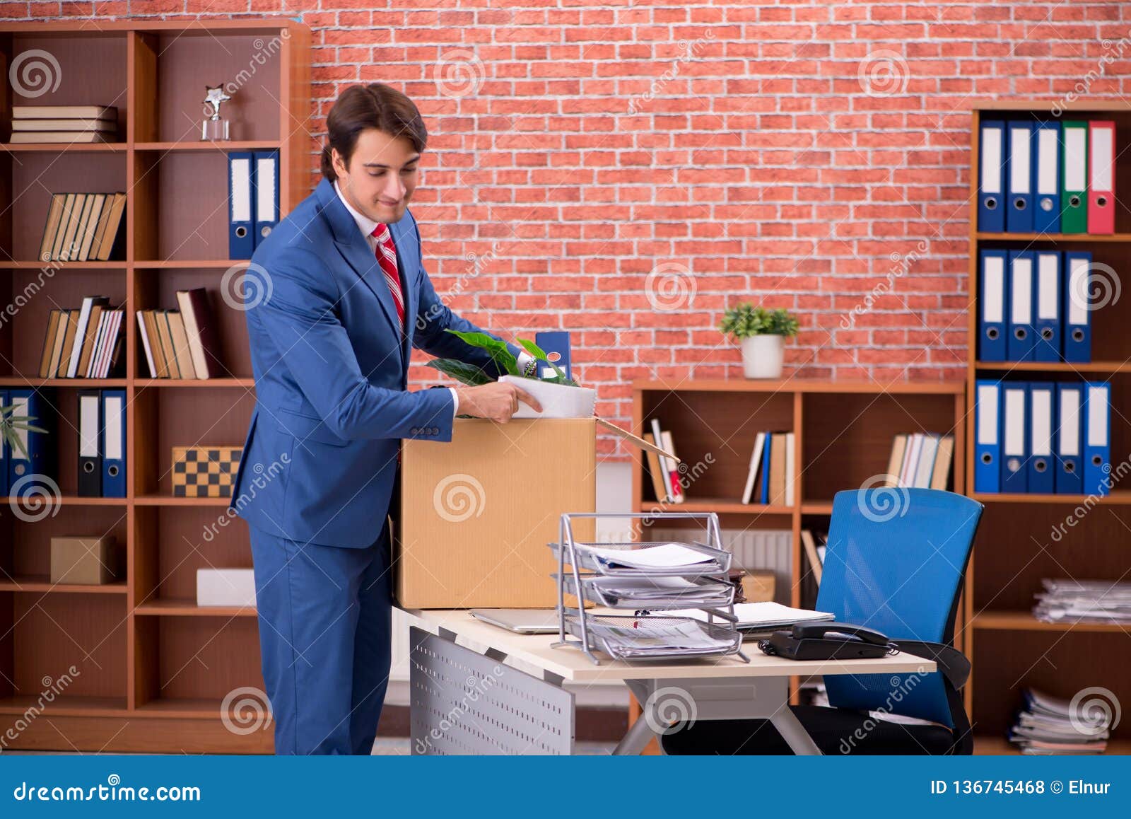 The Successful Employee Getting New Job Position Stock Photo - Image of ...