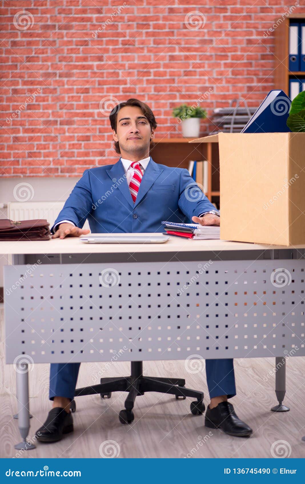 The Successful Employee Getting New Job Position Stock Photo - Image of ...