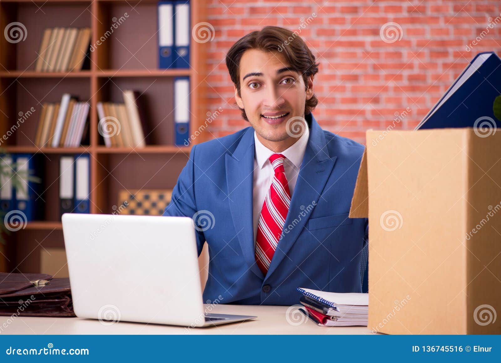 The Successful Employee Getting New Job Position Stock Photo - Image of ...