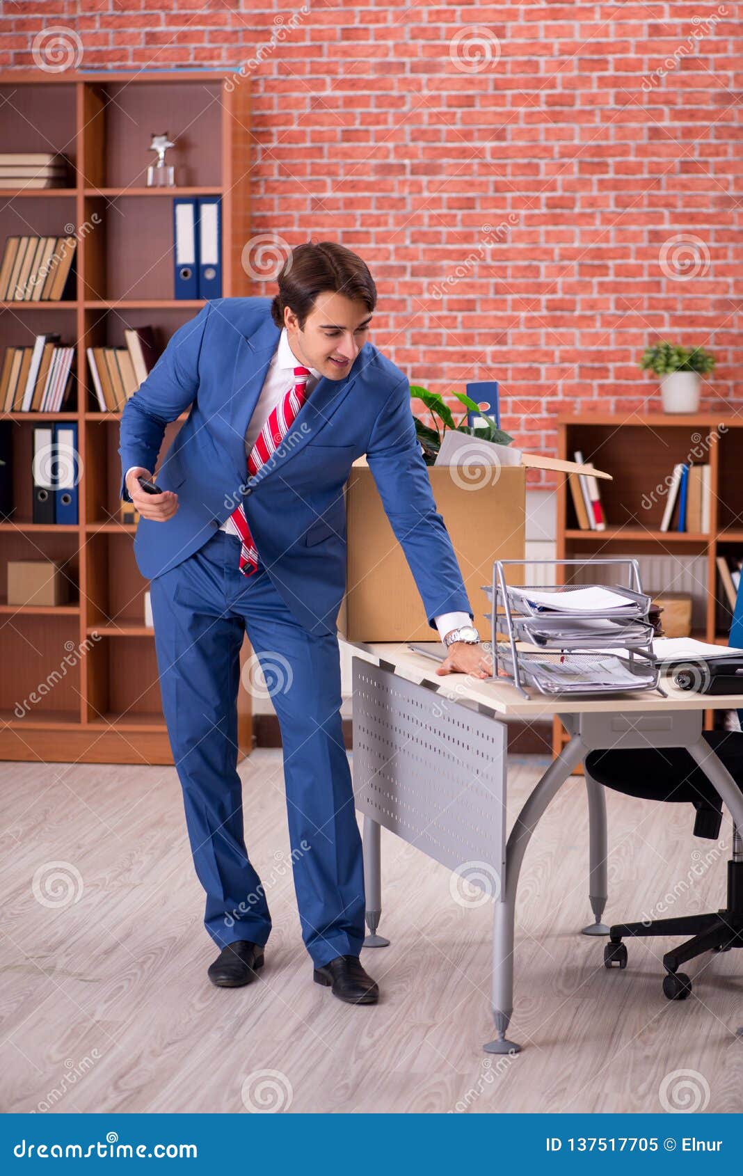 The Successful Employee Getting New Job Position Stock Image - Image of ...