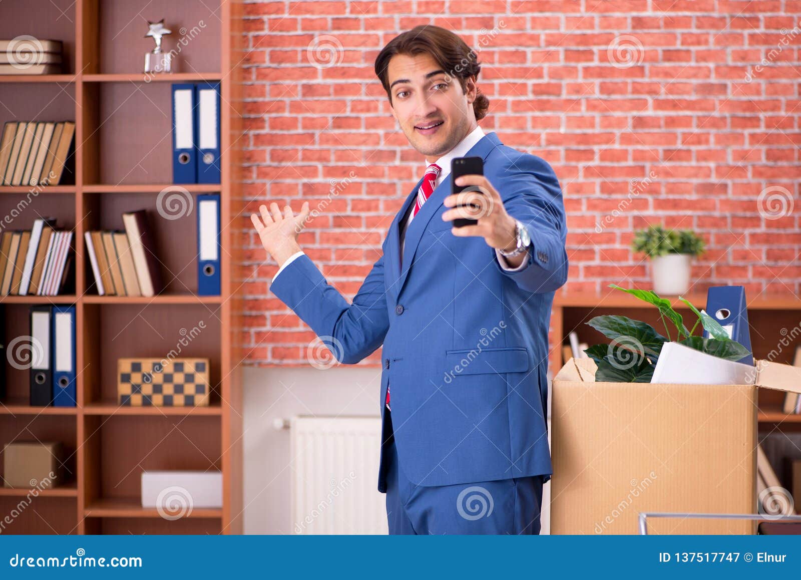The Successful Employee Getting New Job Position Stock Image - Image of ...