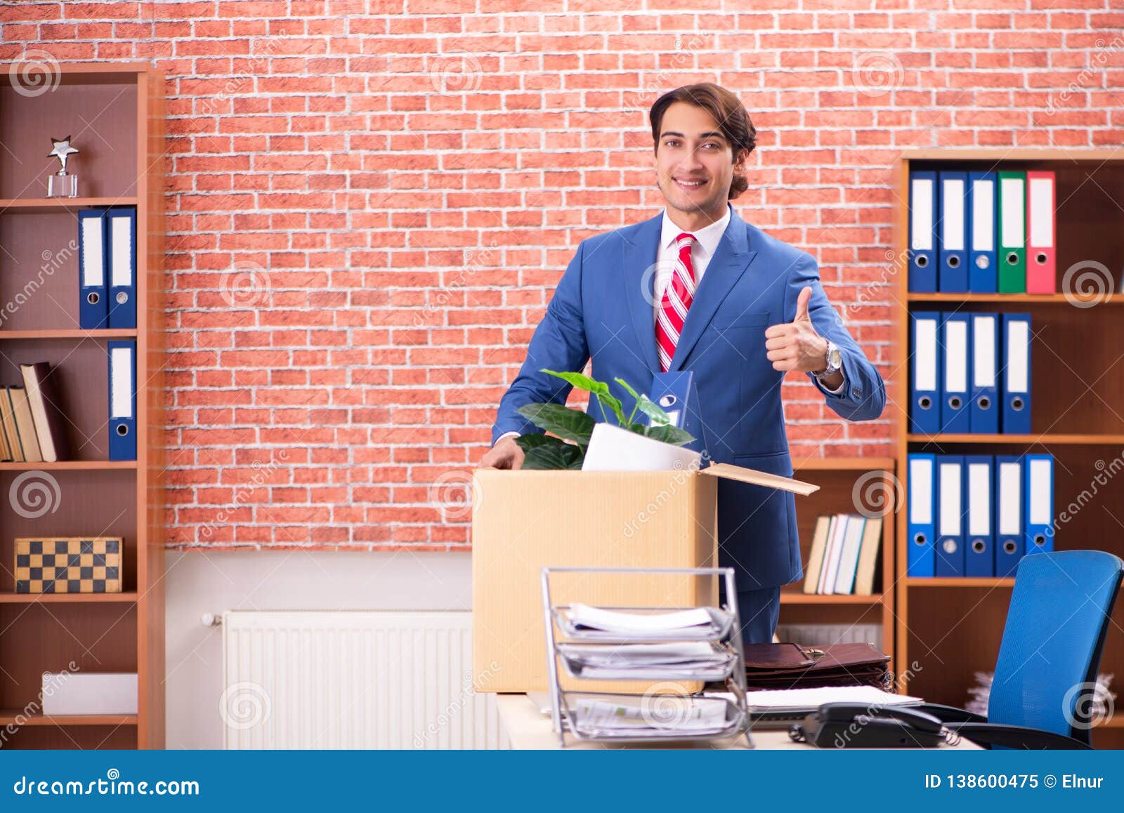 The Successful Employee Getting New Job Position Stock Image - Image of ...