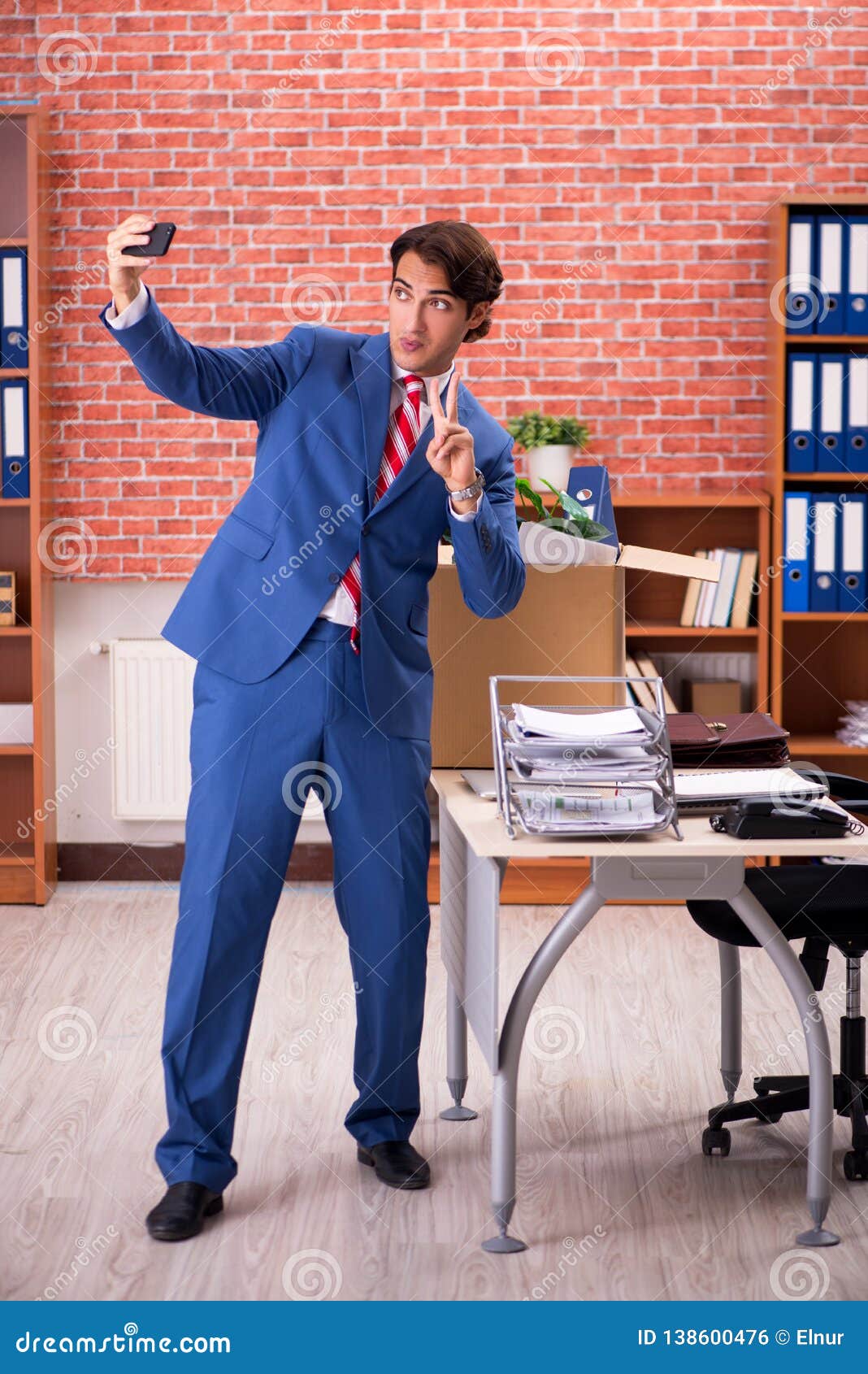 The Successful Employee Getting New Job Position Stock Photo - Image of ...