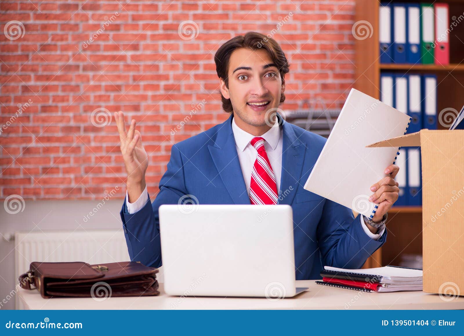 The Successful Employee Getting New Job Position Stock Photo - Image of ...