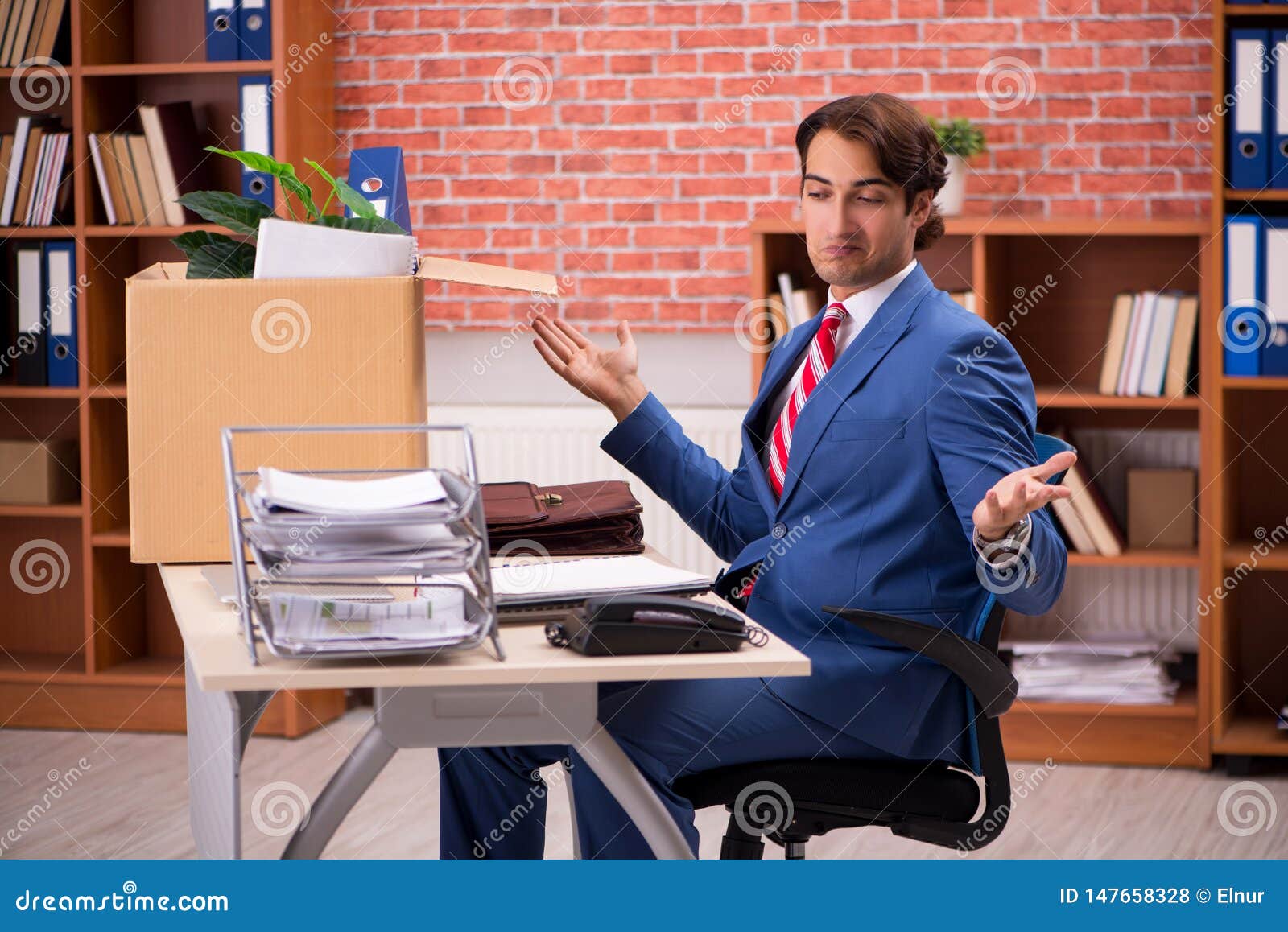 The Successful Employee Getting New Job Position Stock Photo - Image of ...