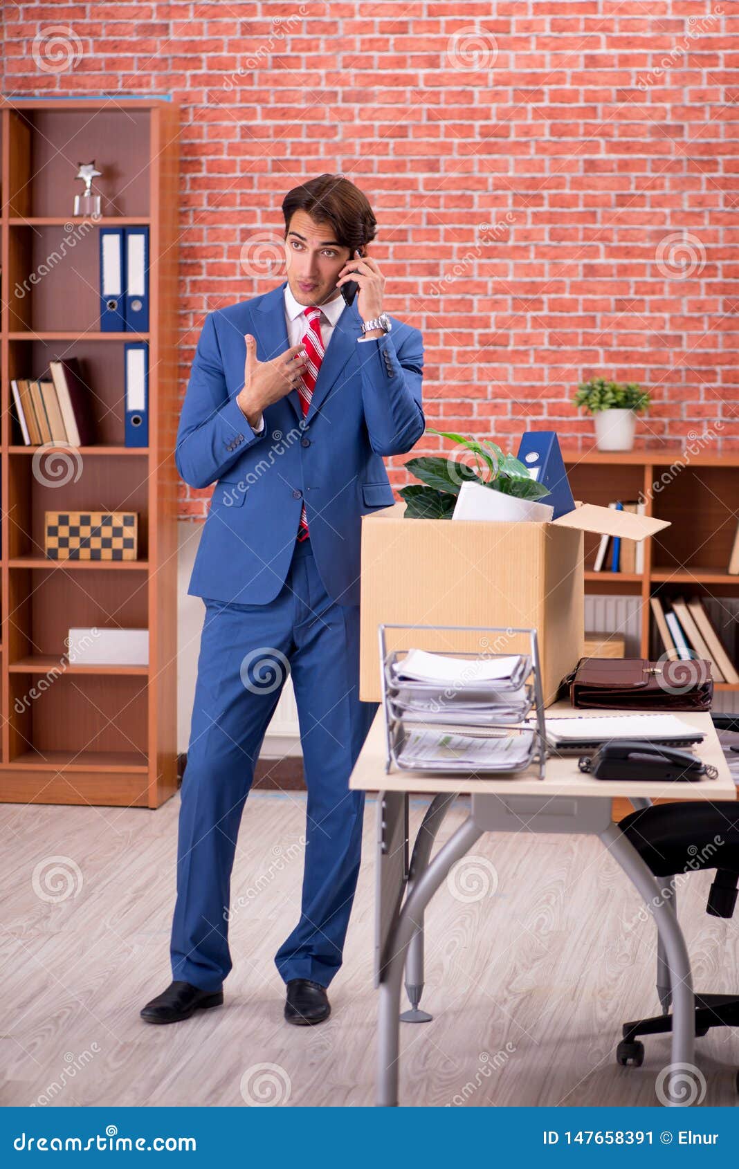 The Successful Employee Getting New Job Position Stock Image - Image of ...