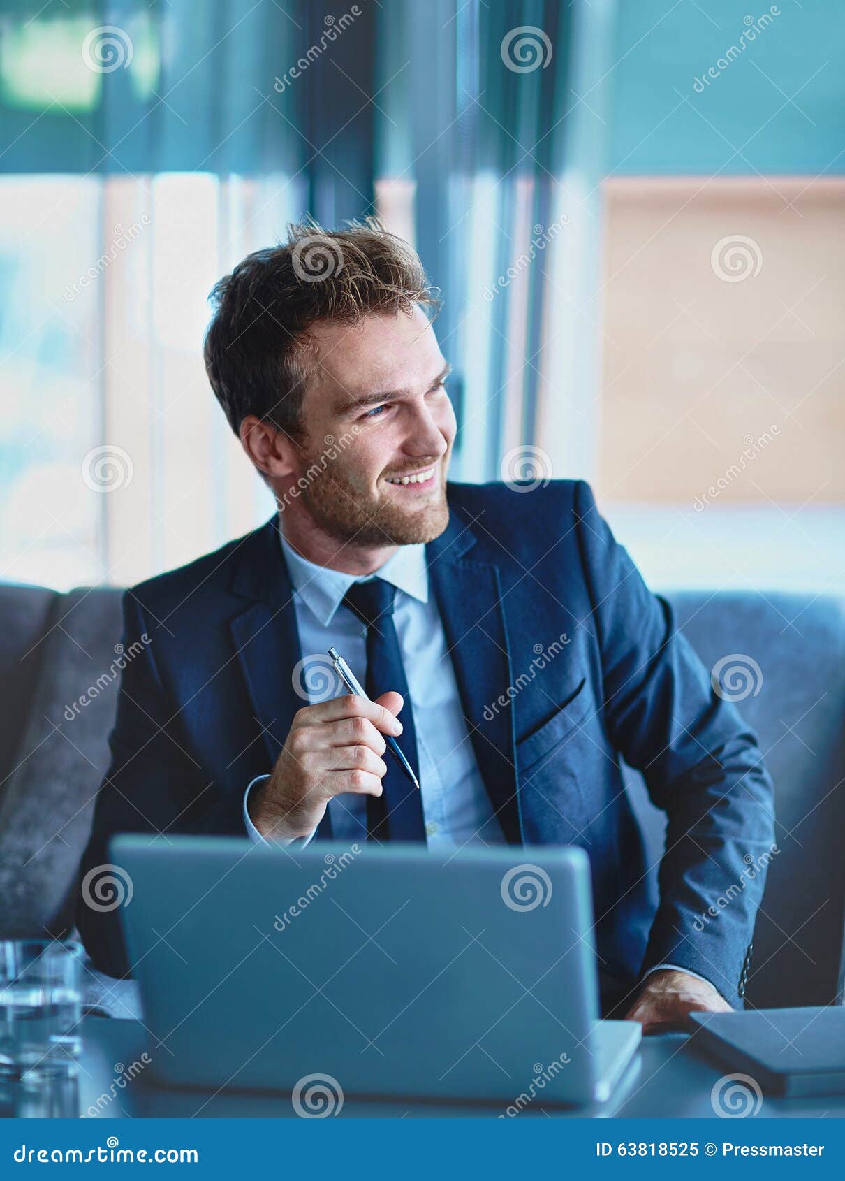 Successful employee stock image. Image of executive, caucasian - 63818525