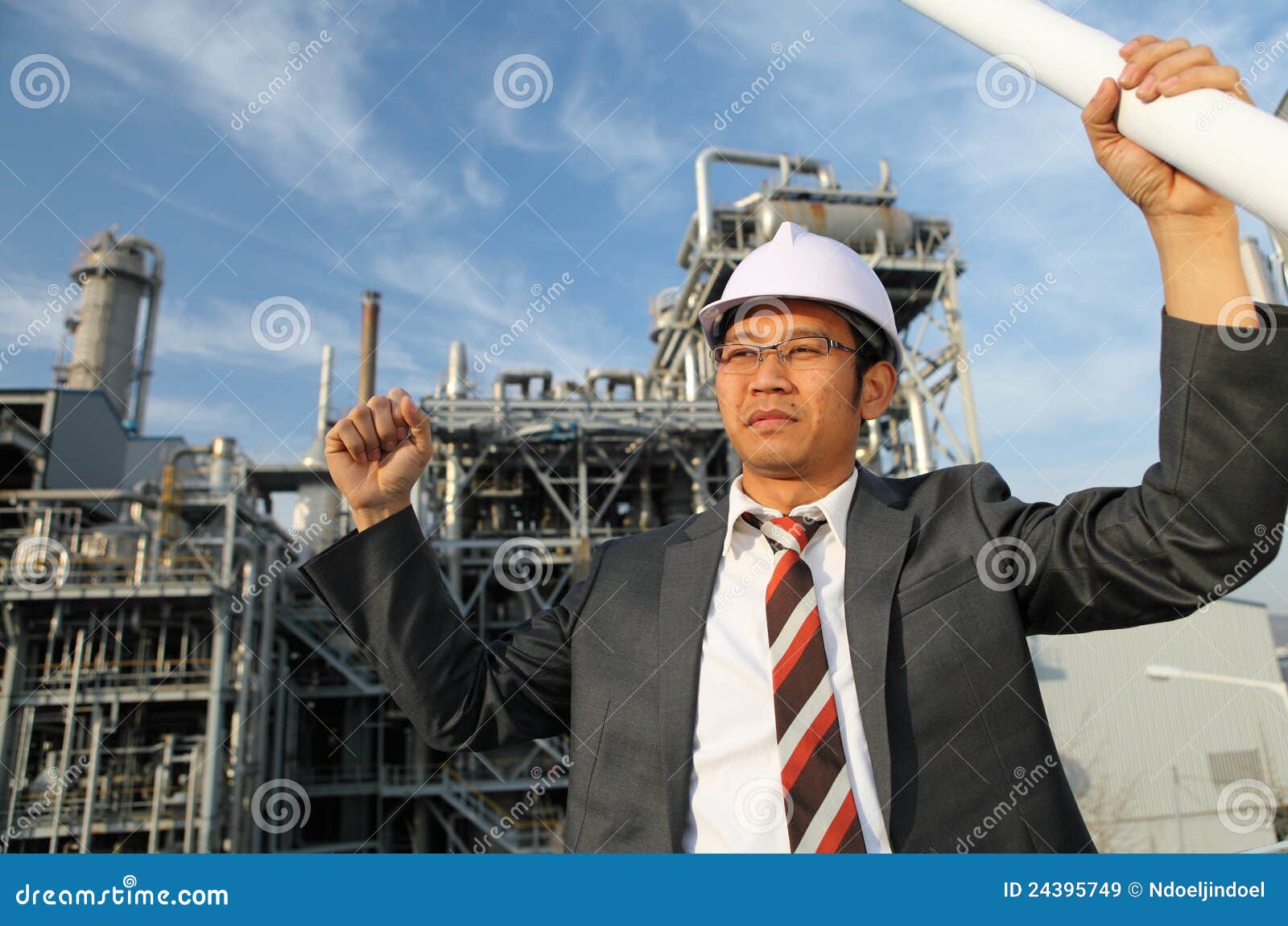 Successful engineer stock image. Image of construction - 24395749