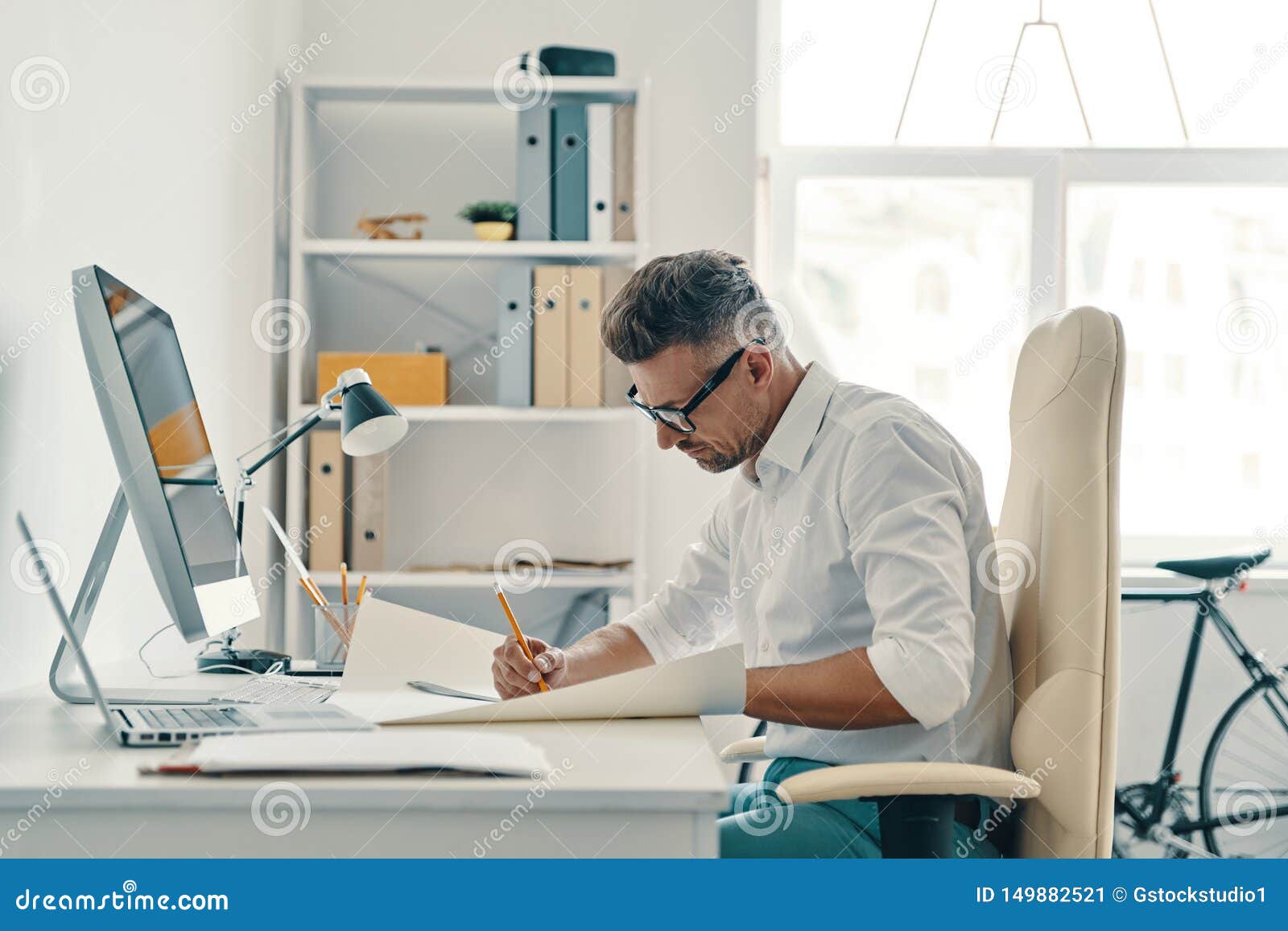 Successful engineer. stock image. Image of caucasian - 149882521