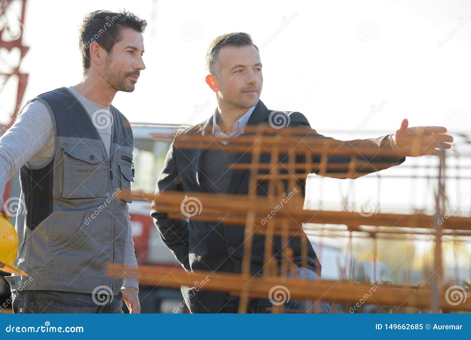 Successful Engineer Team Working at Shipping Cargo Port Stock Image ...