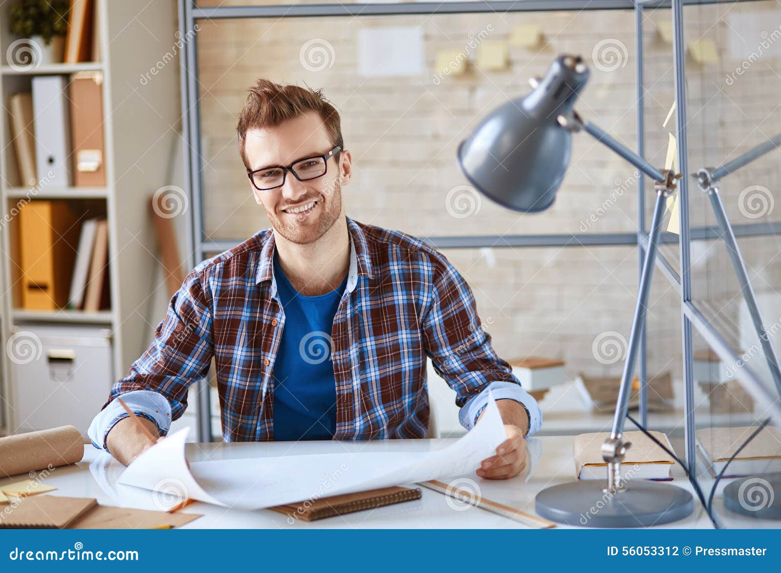 Successful engineer stock photo. Image of profession - 56053312