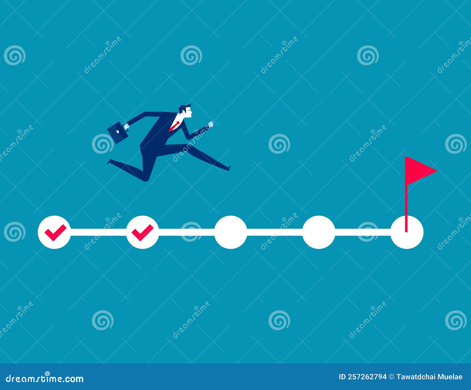 Successful Execution of Business Tasks. Business Planner Vector ...