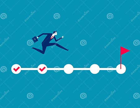 Successful Execution of Business Tasks. Business Planner Vector ...