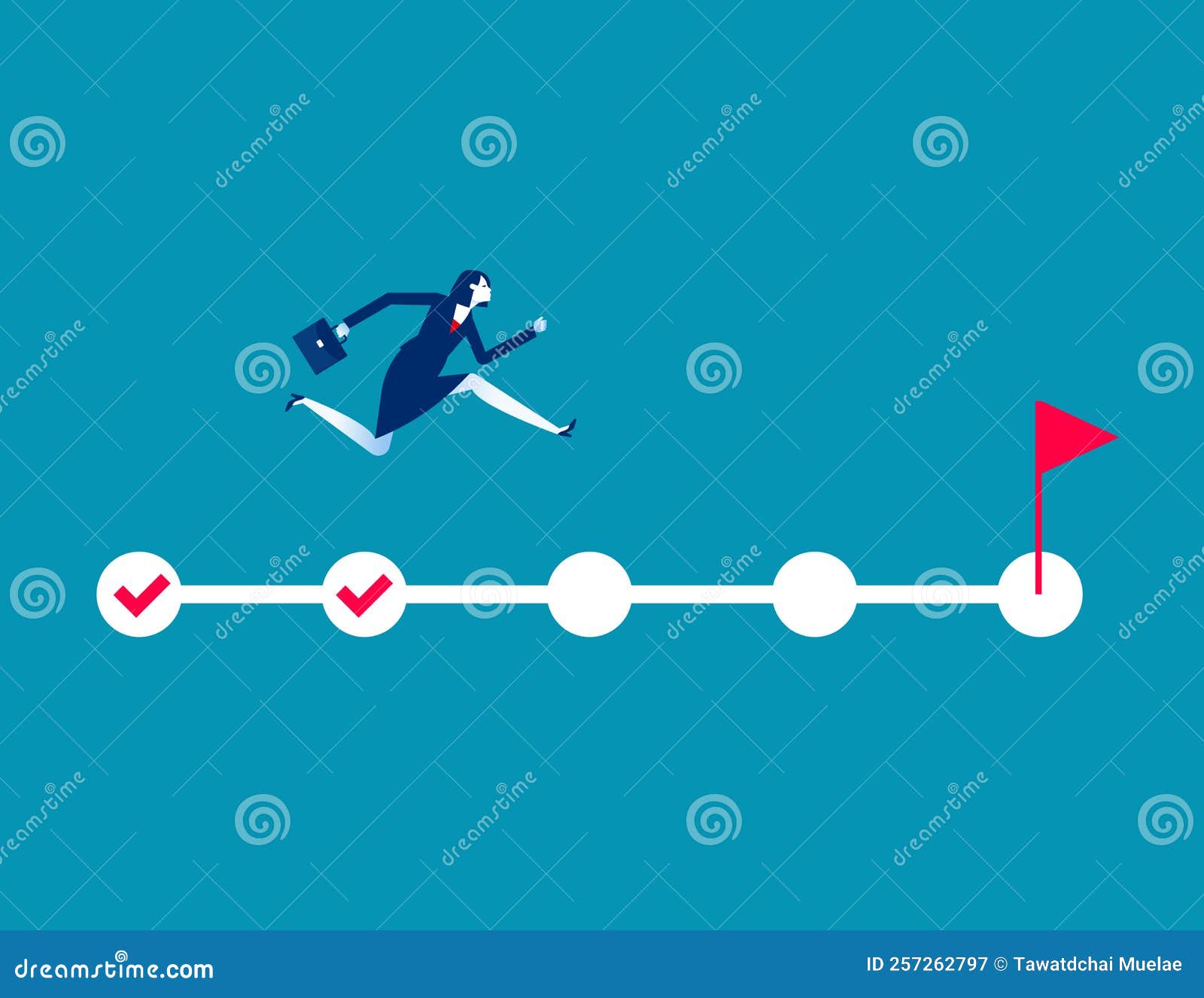 Successful Execution of Business Tasks. Business Planner Vector ...