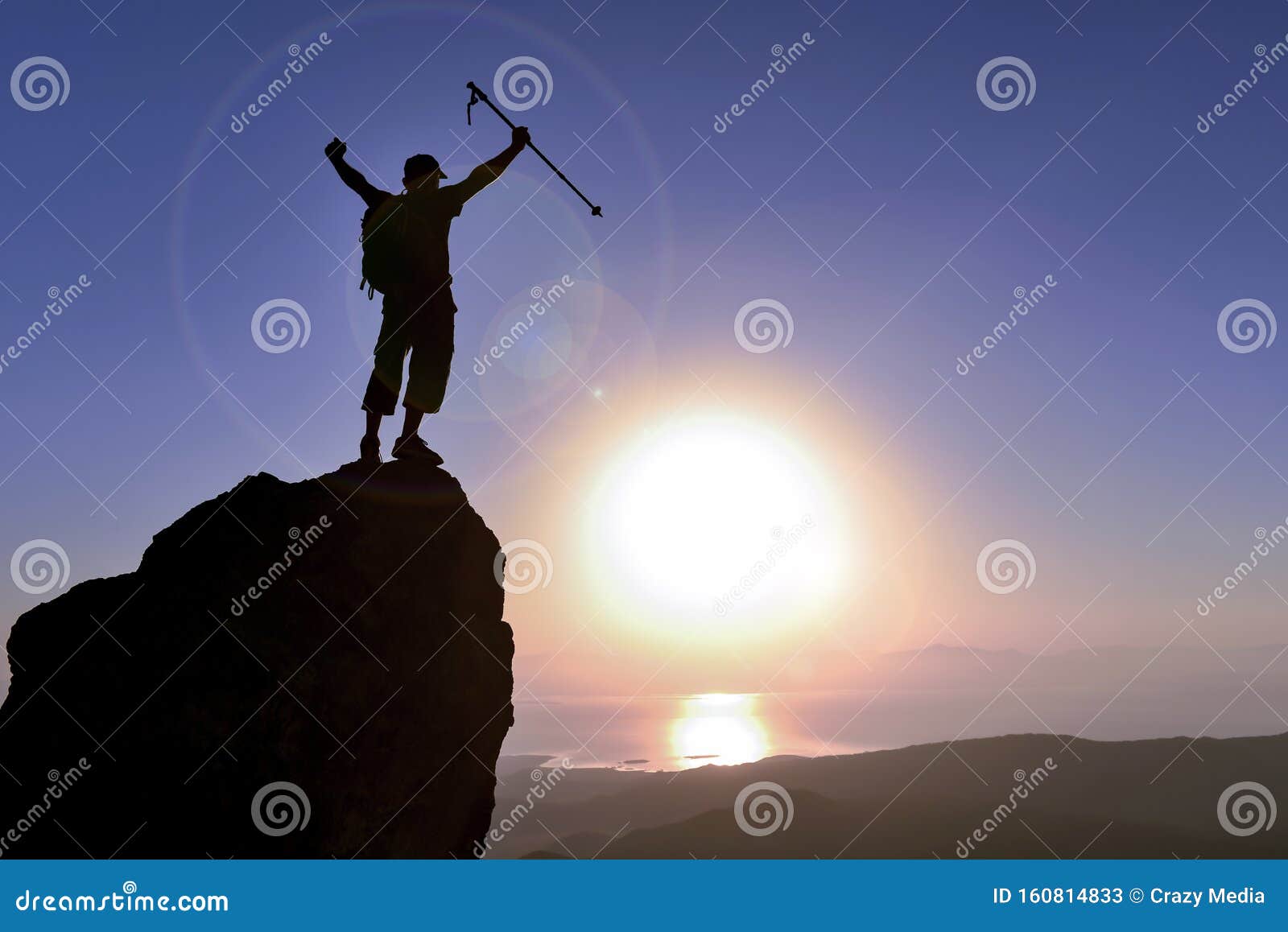 Successful Exploration and Journey of an Unusual Adventurer Stock Image ...