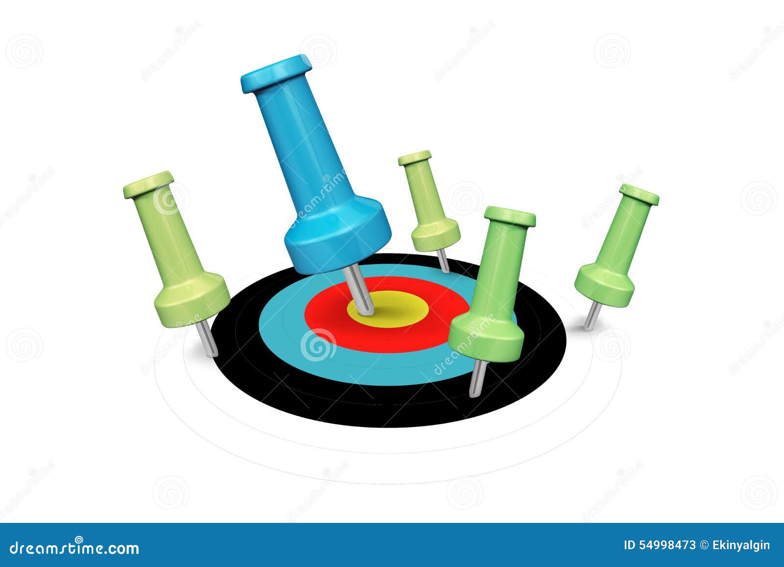 Successful and Failure Dart Shots Stock Illustration - Illustration of ...