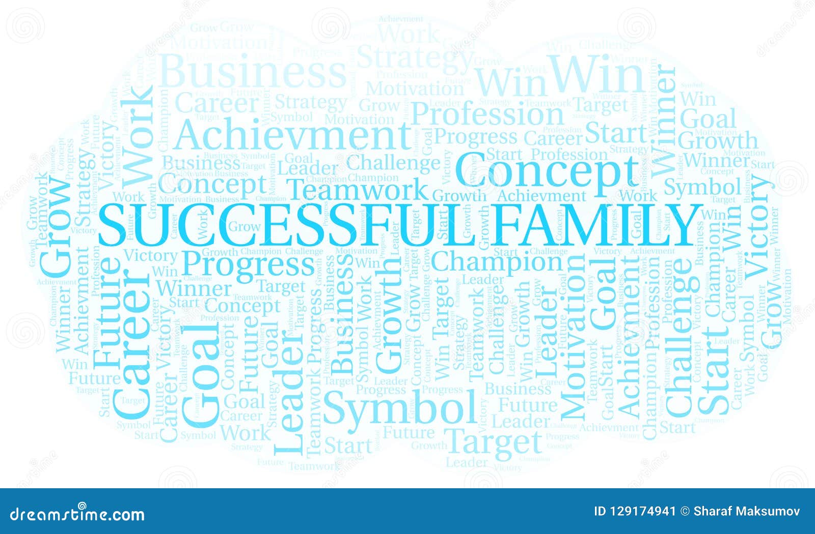 Successful Family Word Cloud. Stock Illustration - Illustration of ...