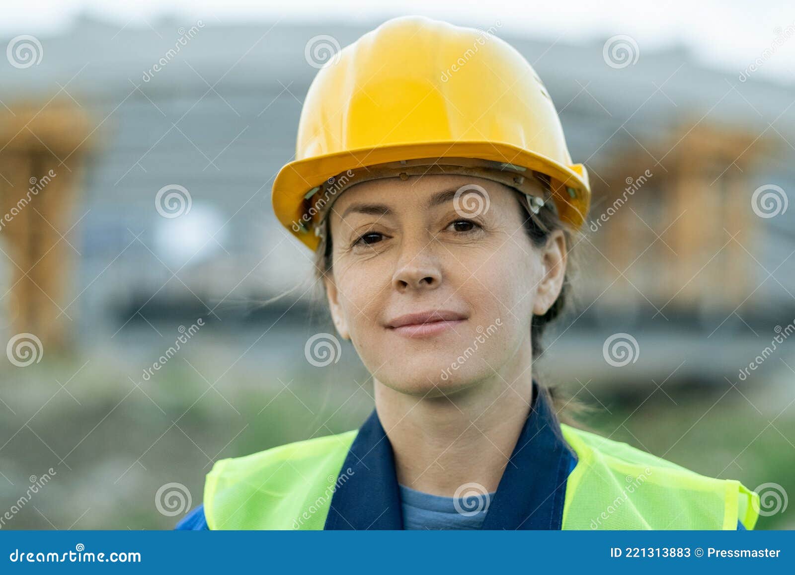 Successful Female Builder Looking at You Stock Image - Image of ...