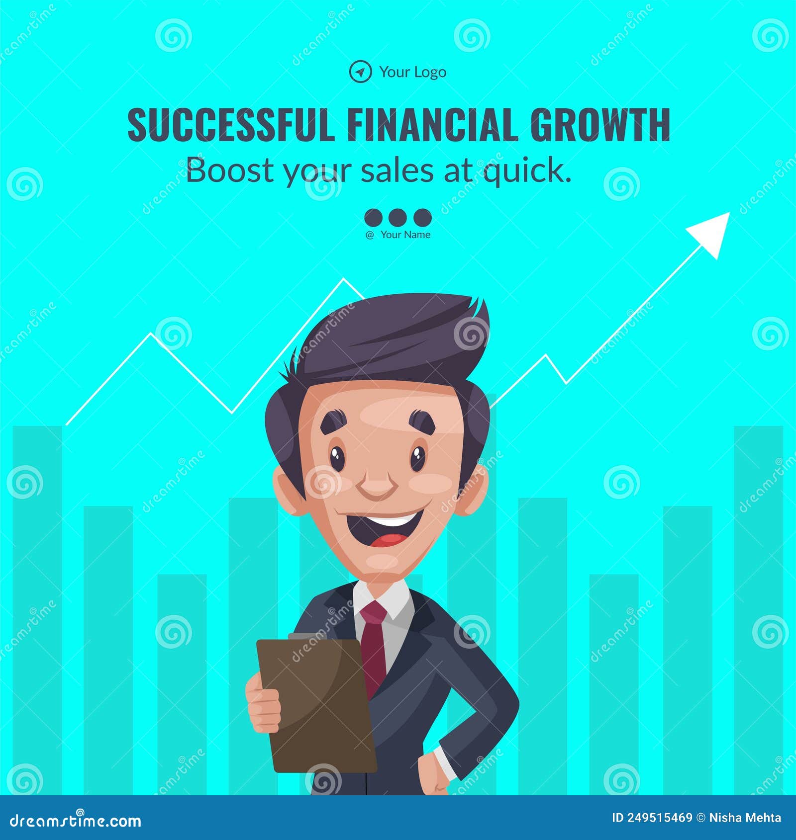 Successful Financial Growth Banner Design Template Stock Vector ...