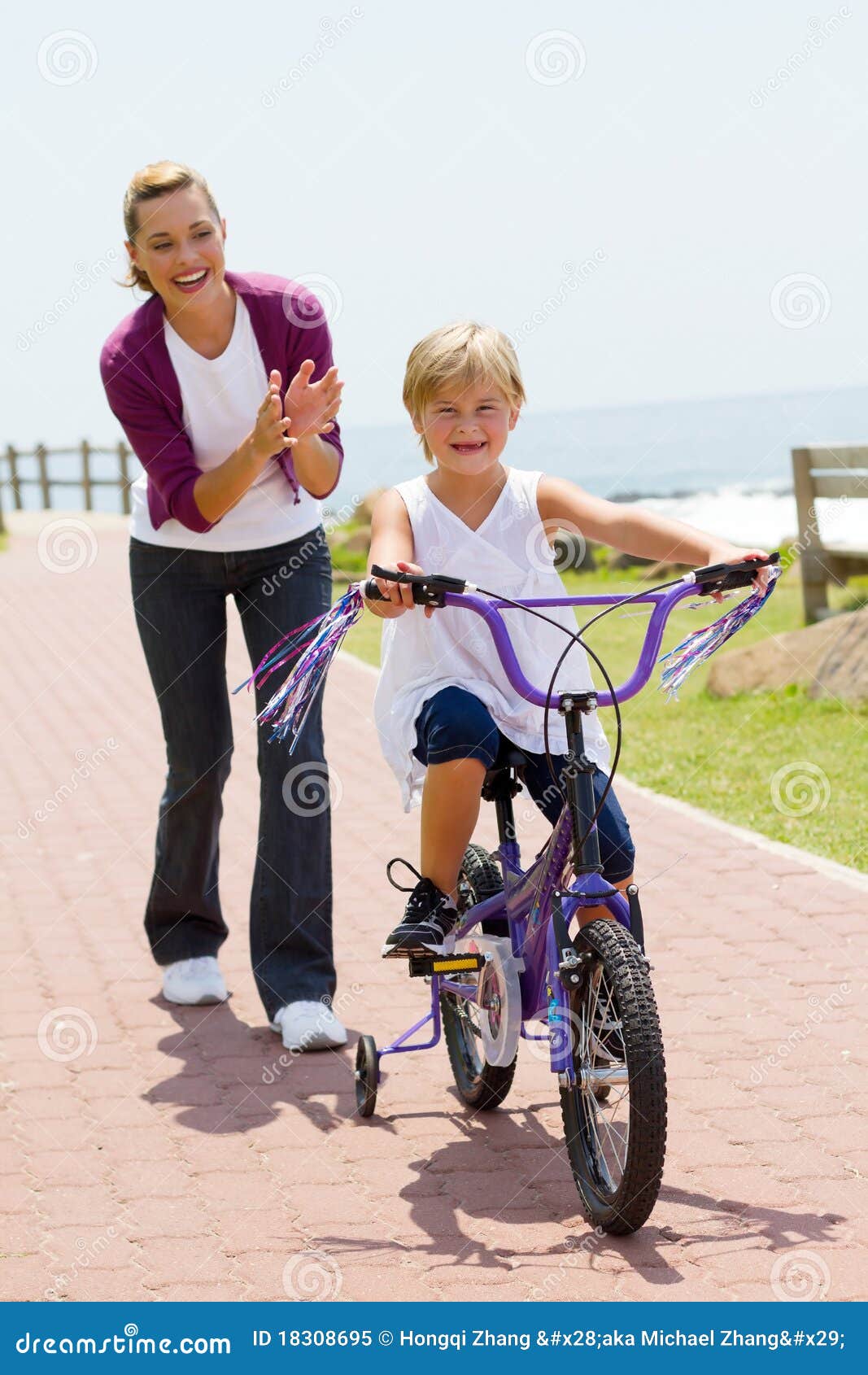 Successful first ride stock image. Image of bicycle, outdoors - 18308695