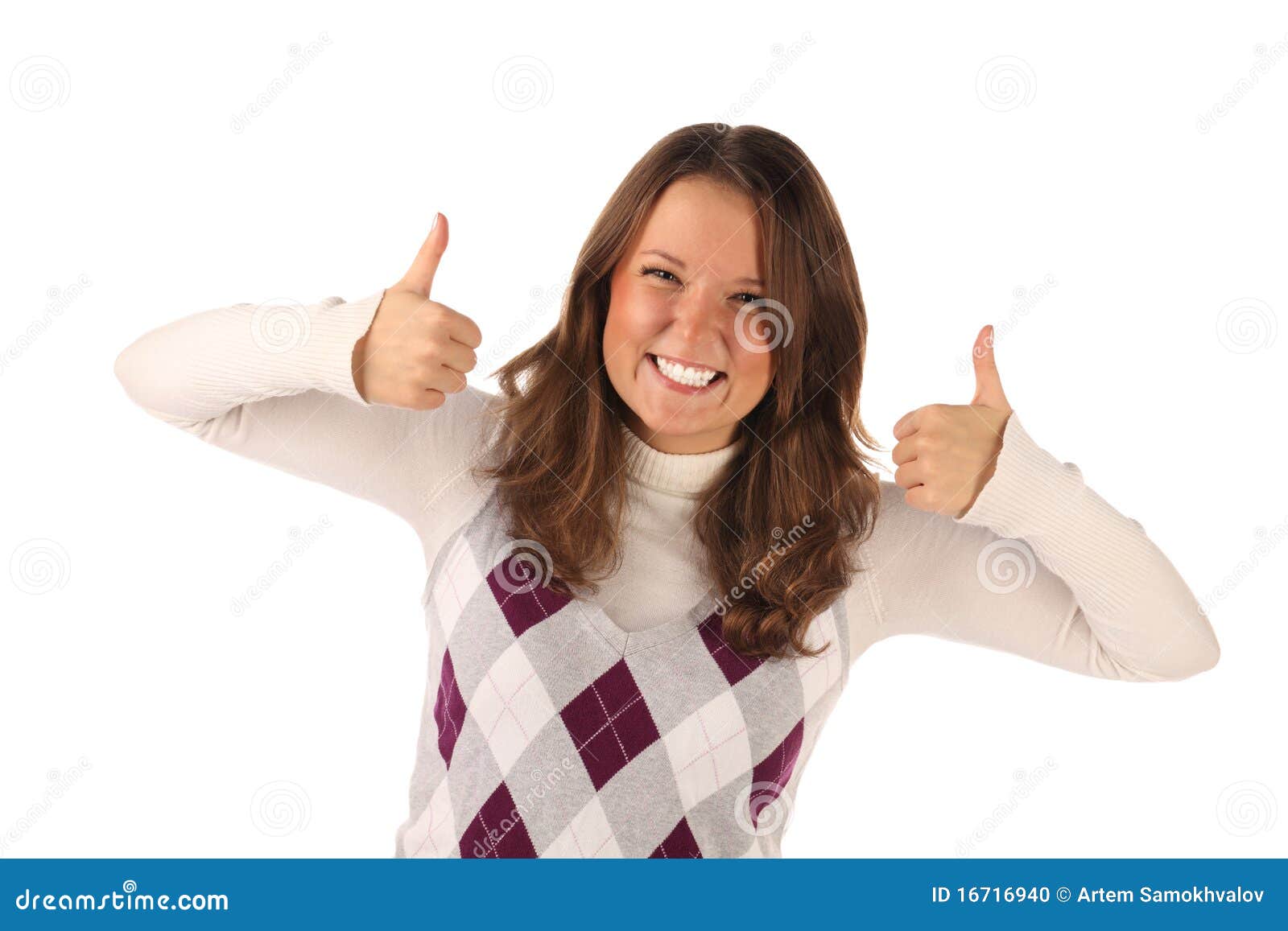 Successful Girl on White Background Stock Photo - Image of contemporary ...