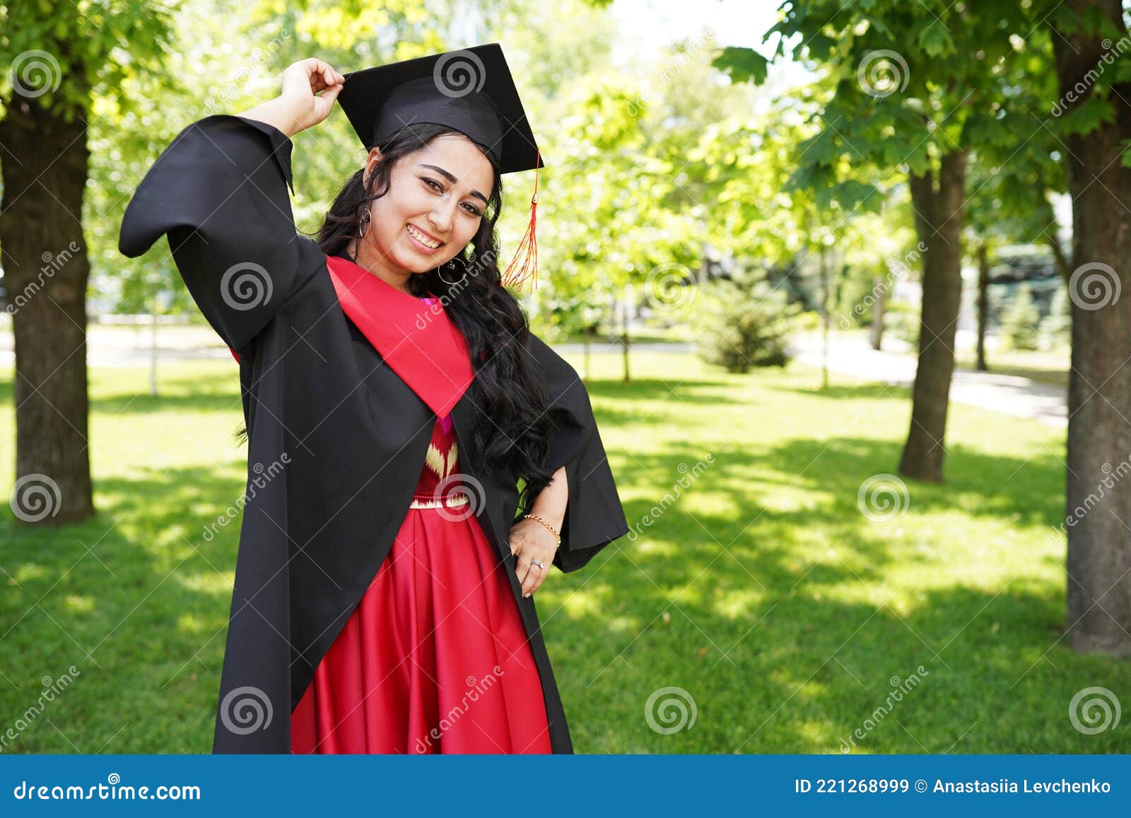 Successful Graduating Student with Nature Background Stock Image ...