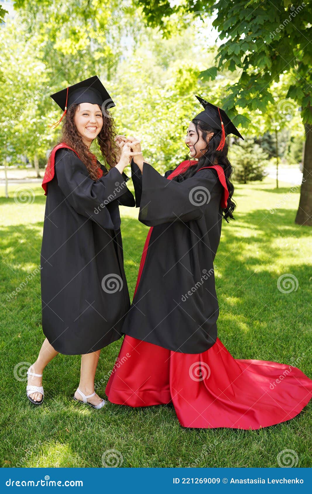 Successful Graduating Students with Nature Background Stock Image ...