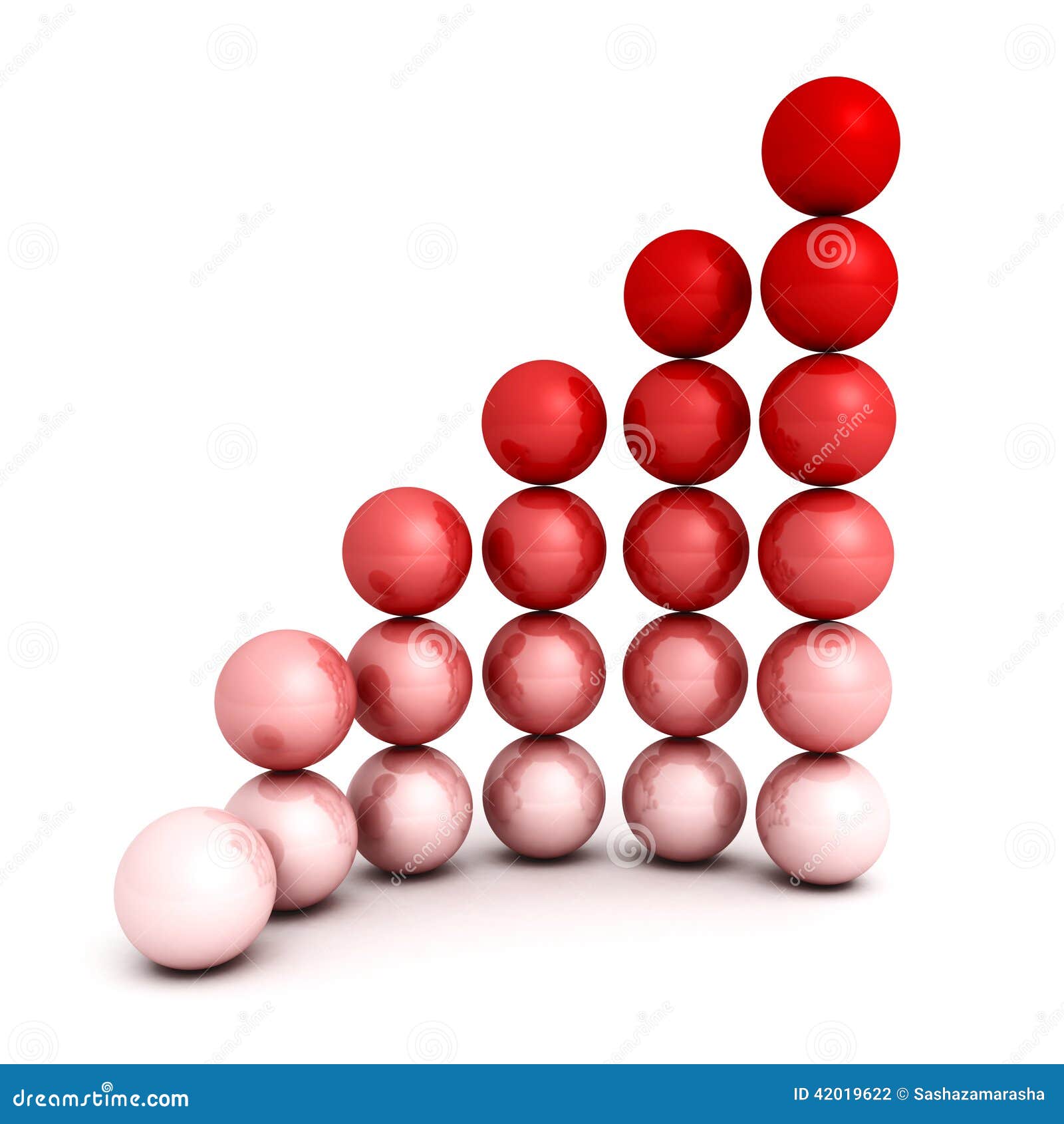 Successful Growth Bar Sphere Graph Diagram Stock Illustration ...