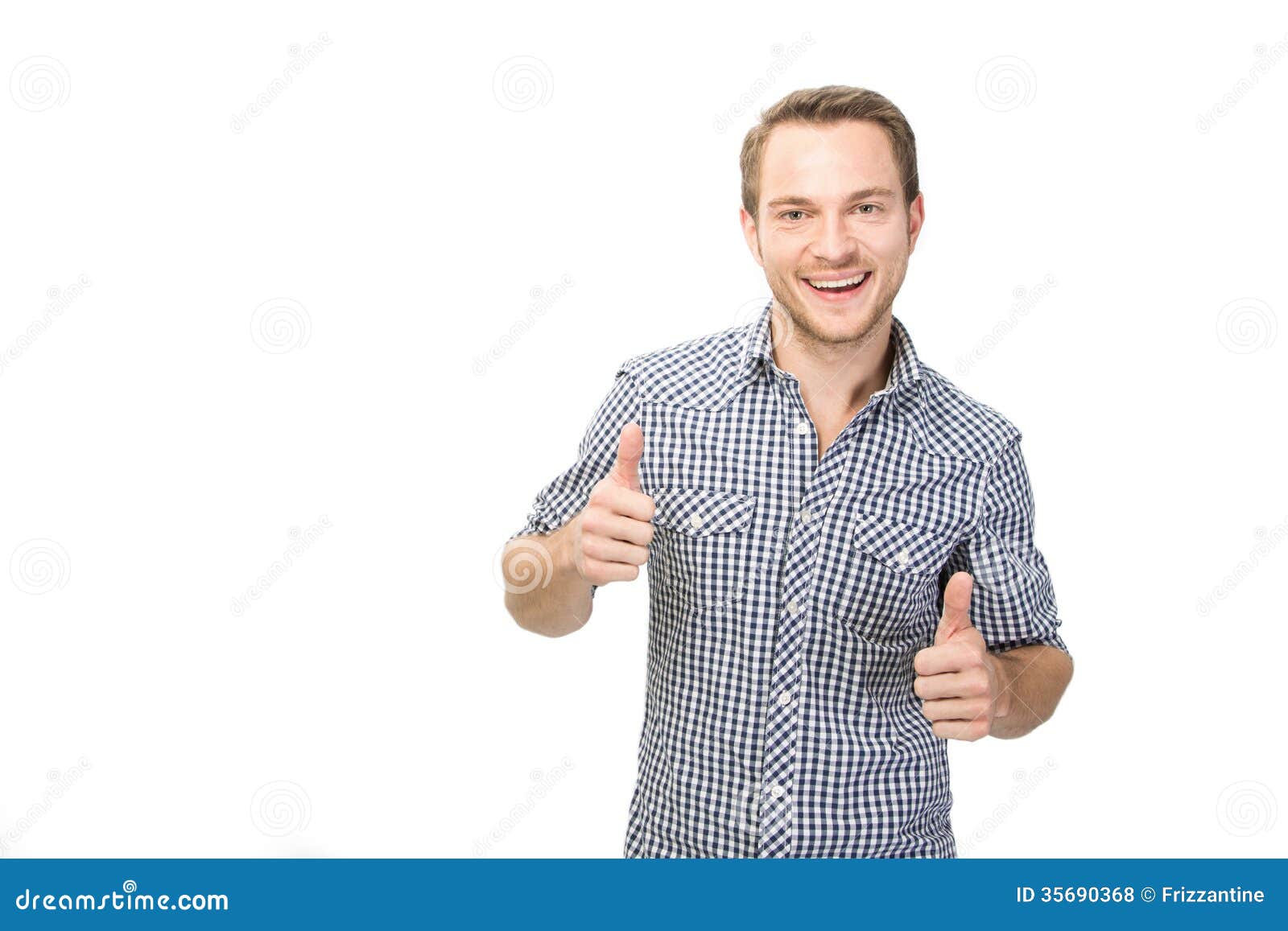 Successful Guy Isolated on White Stock Photo - Image of offer, simply ...
