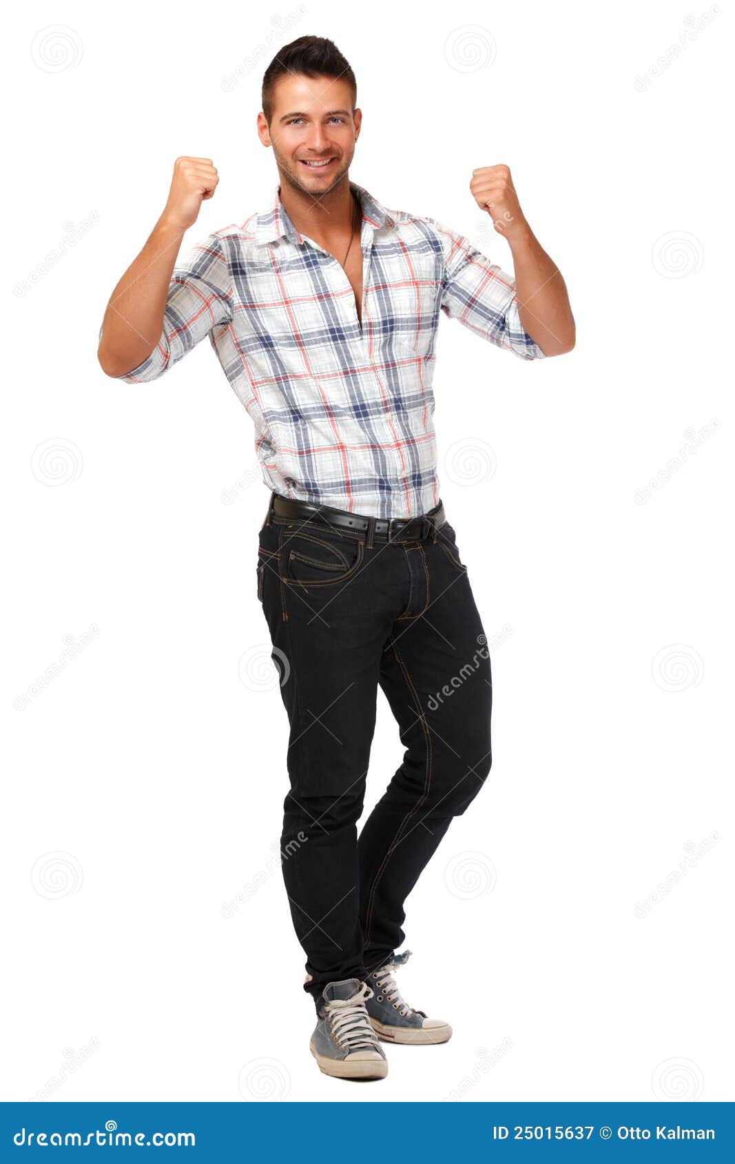 Successful Handsome Man Isolated on White Stock Image - Image of belt ...