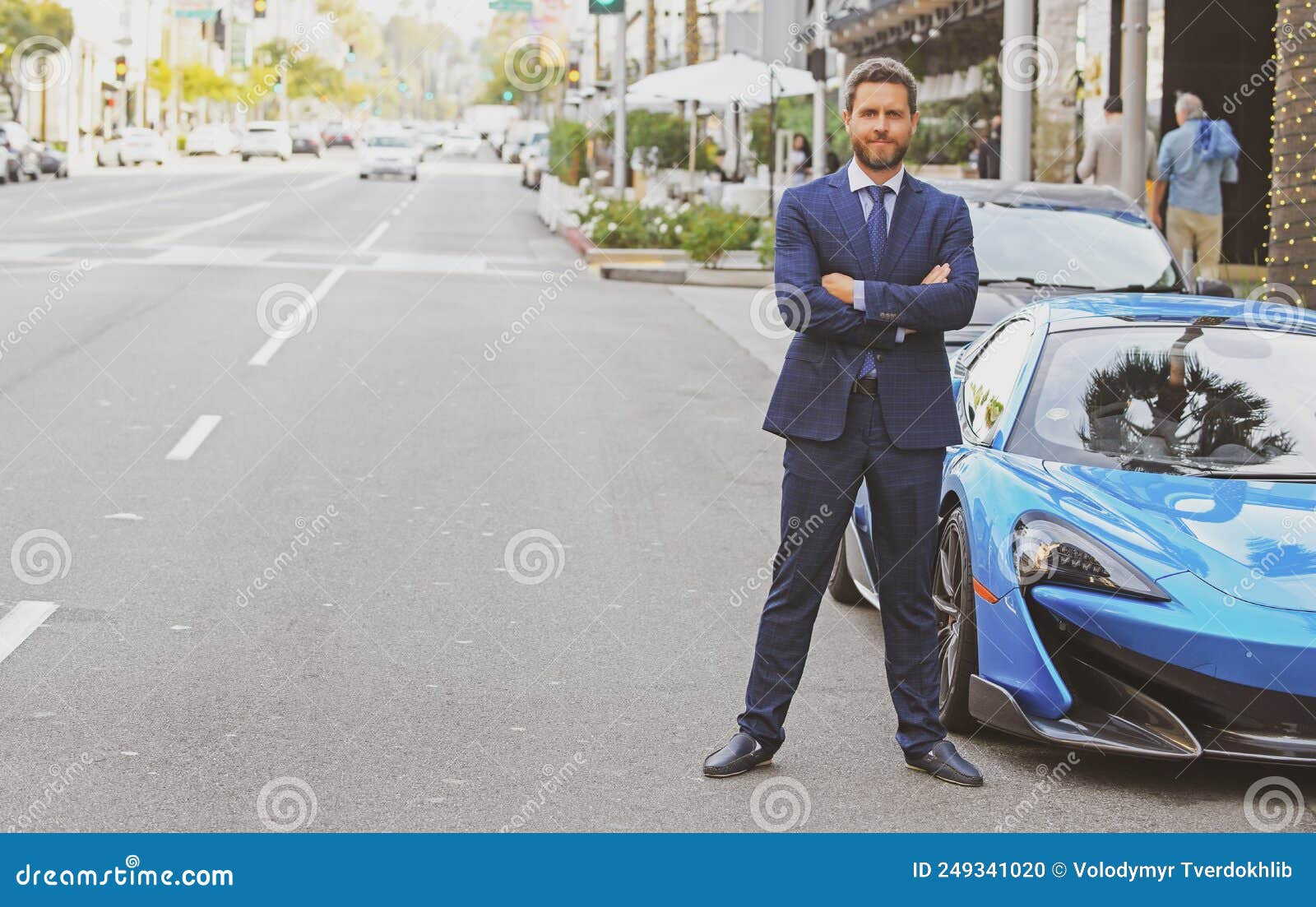 Successful Handsome Man Near the Car. Stock Photo - Image of ...