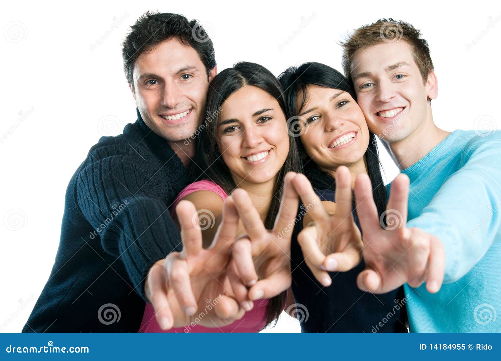 Successful Happy Group of Friends Stock Image - Image of casual ...