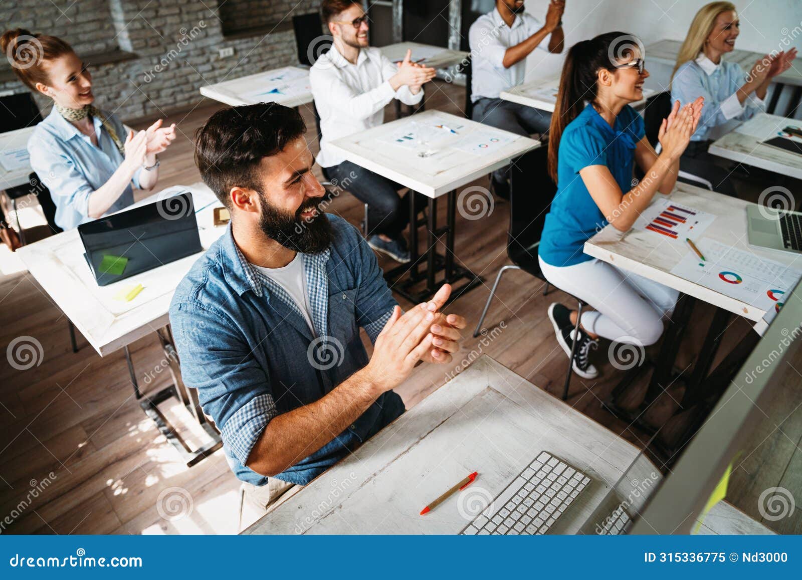 Successful Happy Group of People Learning Software Engineering and ...