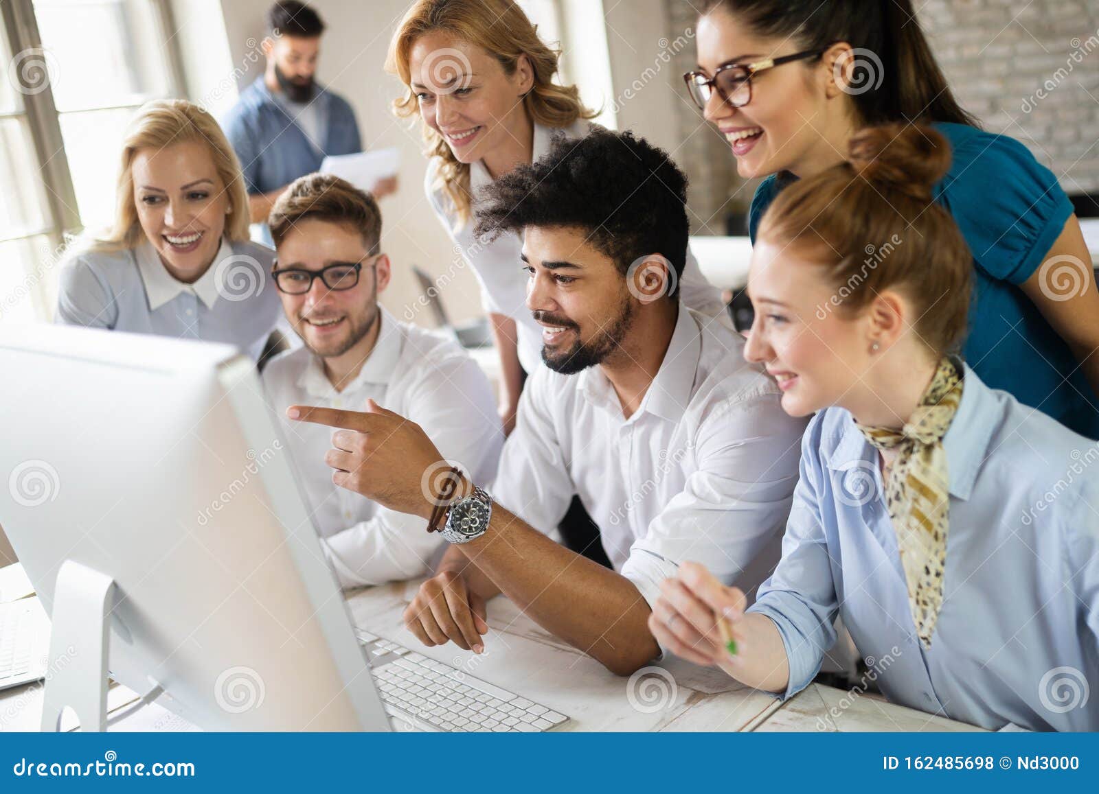 Successful Happy Group of People Learning Software Engineering and ...