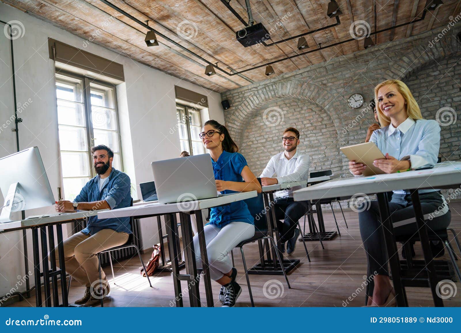 Successful Happy Group of People Learning Software Engineering and ...