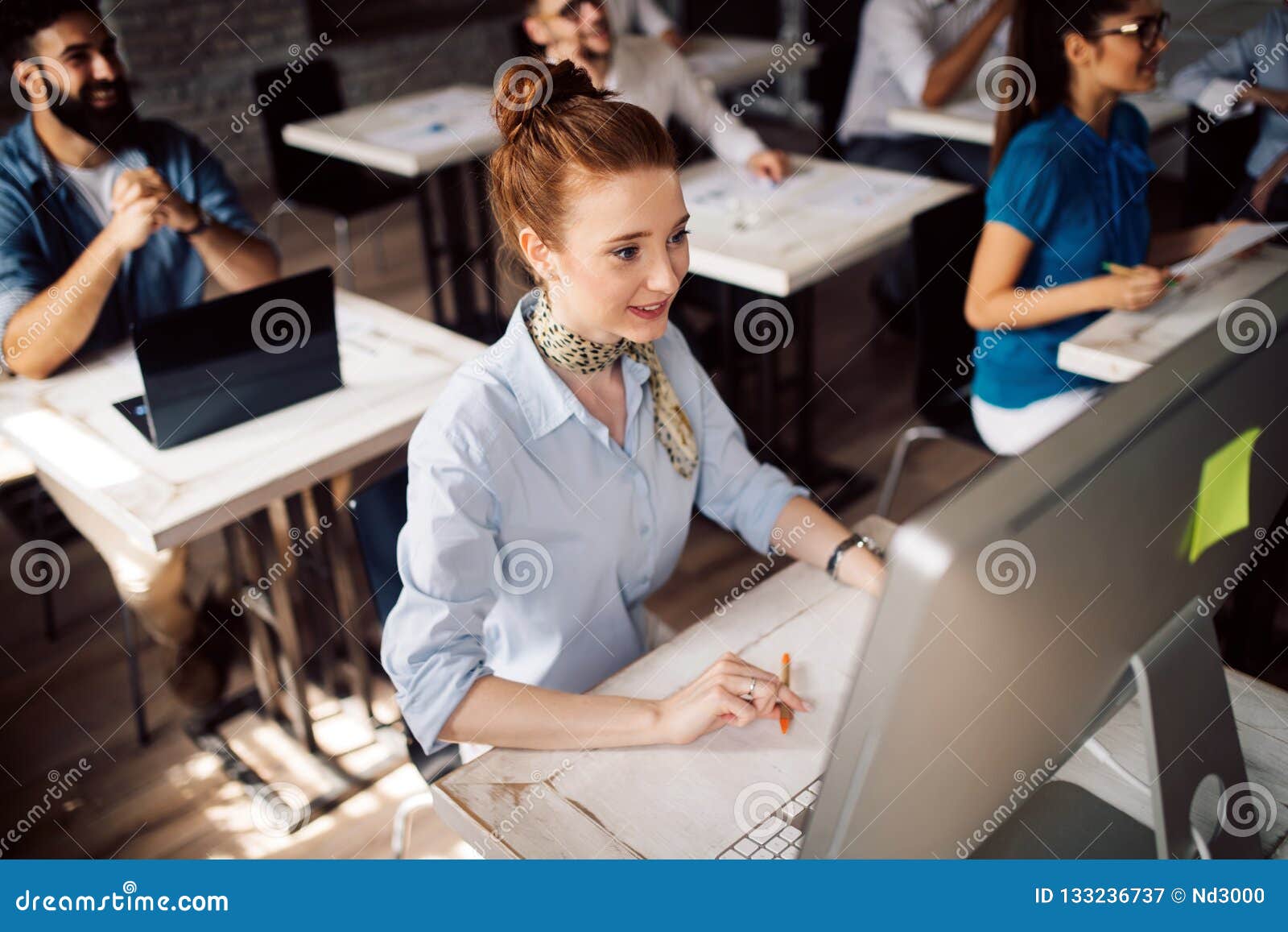 Successful Happy Group of People Learning Software Engineering and ...