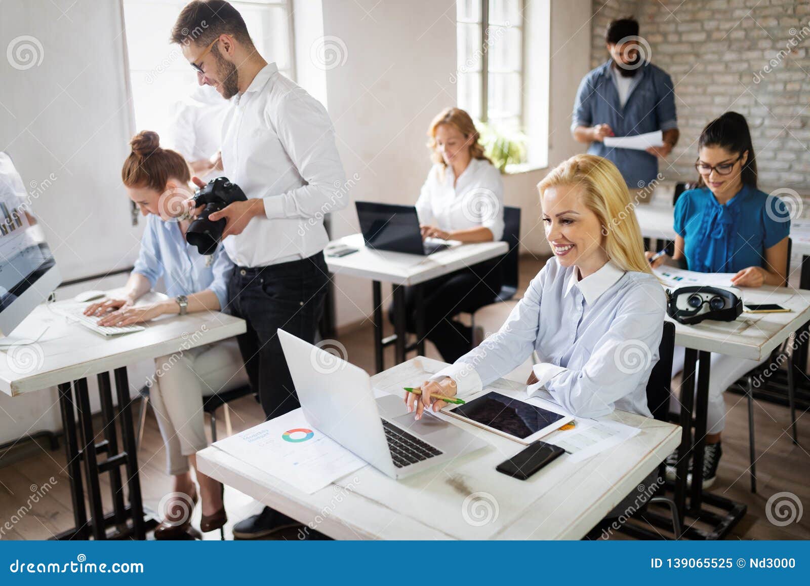 Successful Happy Group of People Learning Software Engineering and ...