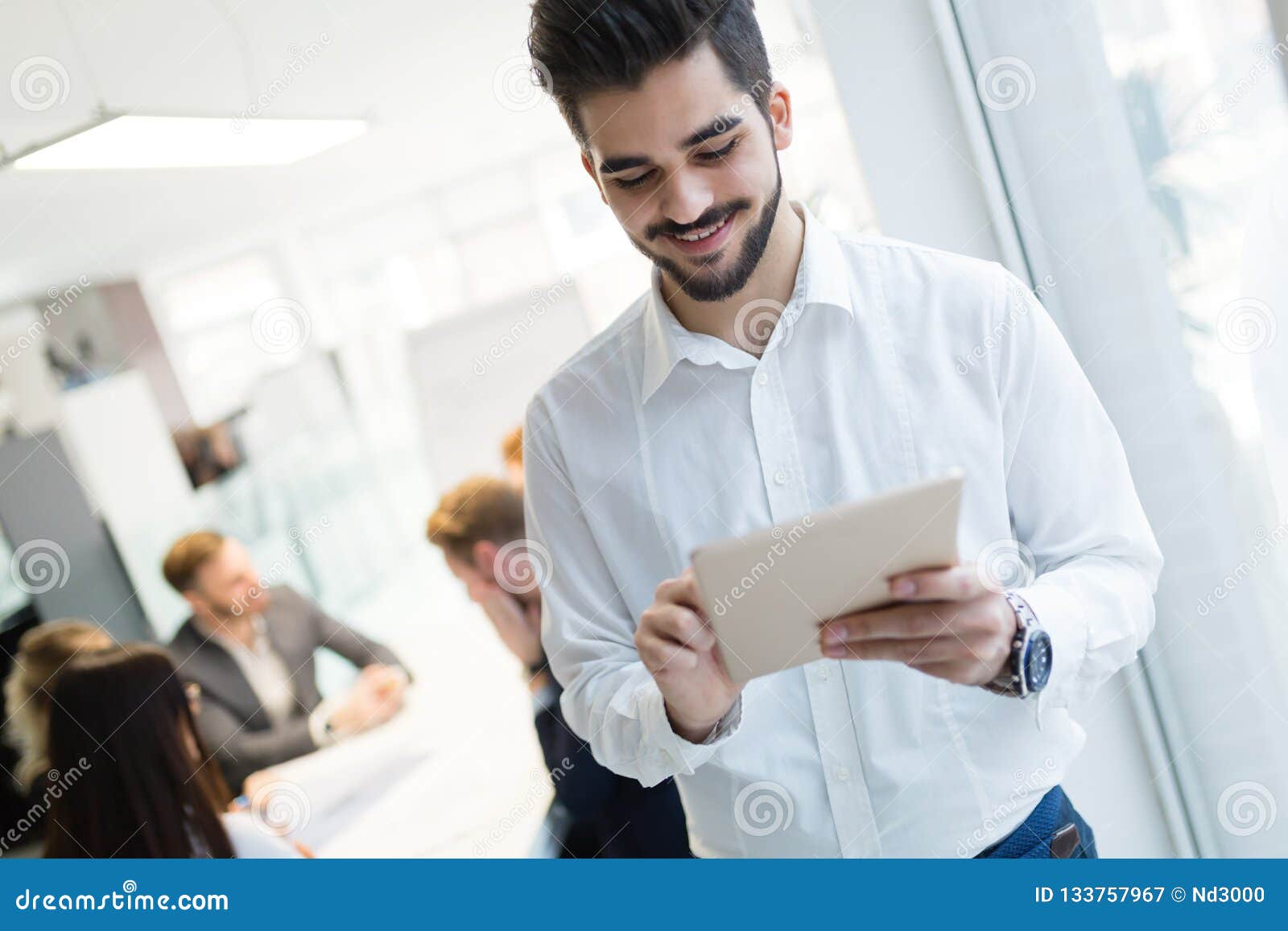 Successful Happy Worker in Information Technology Industry Stock Image ...