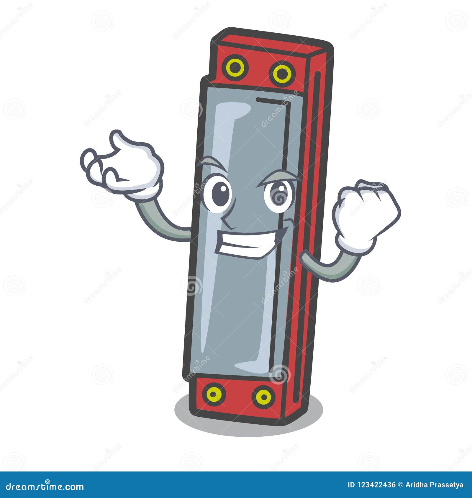 Successful Harmonica Character Cartoon Style Stock Vector ...