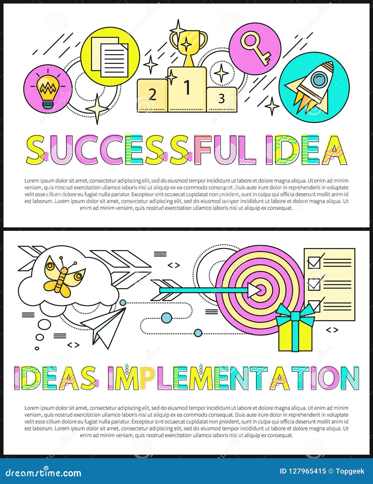 Idea Implementation Matrix - Business Plan Success Stock Image ...