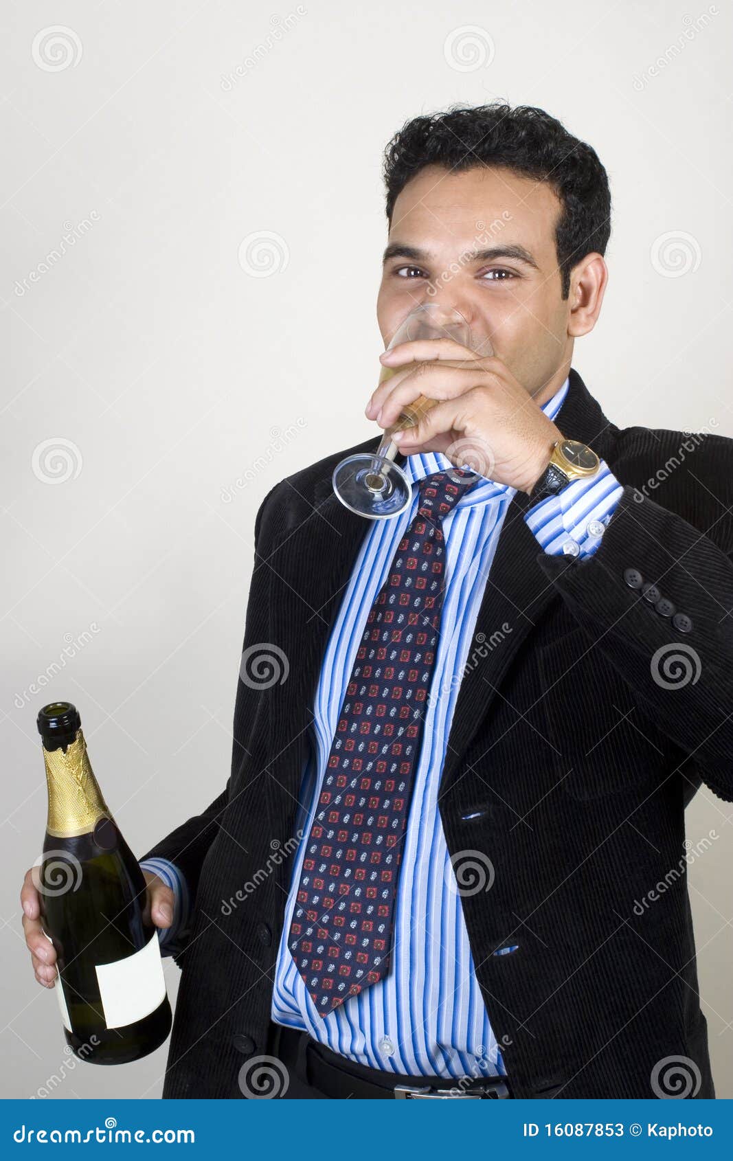 Successful Indian Business Man Drinking Stock Image - Image of asian ...